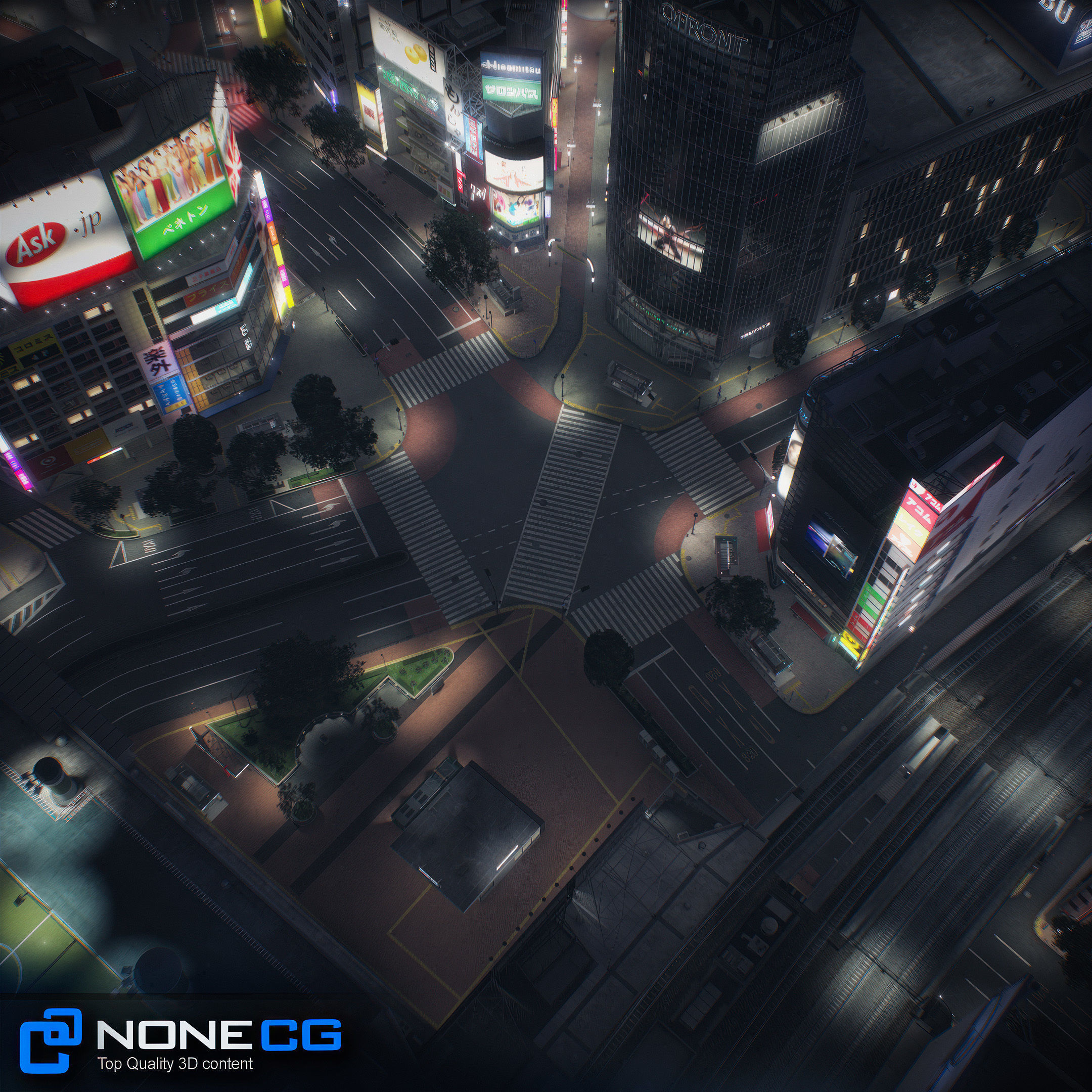 Tokyo Shibuya 3D model animated | CGTrader