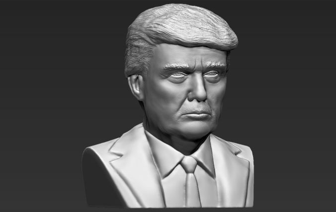 President Donald Trump bust ready for full color 3D printing 3D model ...