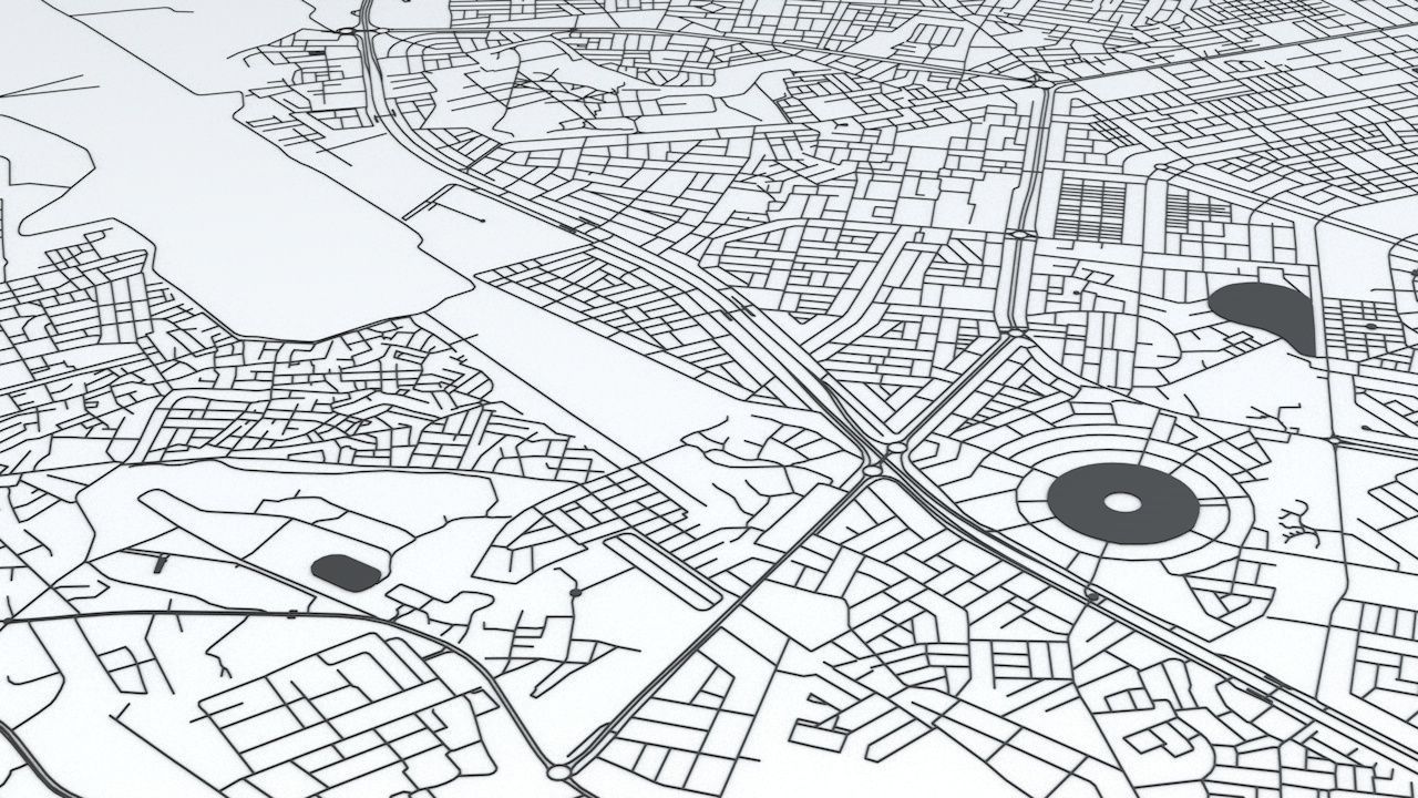 Dakar Road Network and Streets 3D model | CGTrader