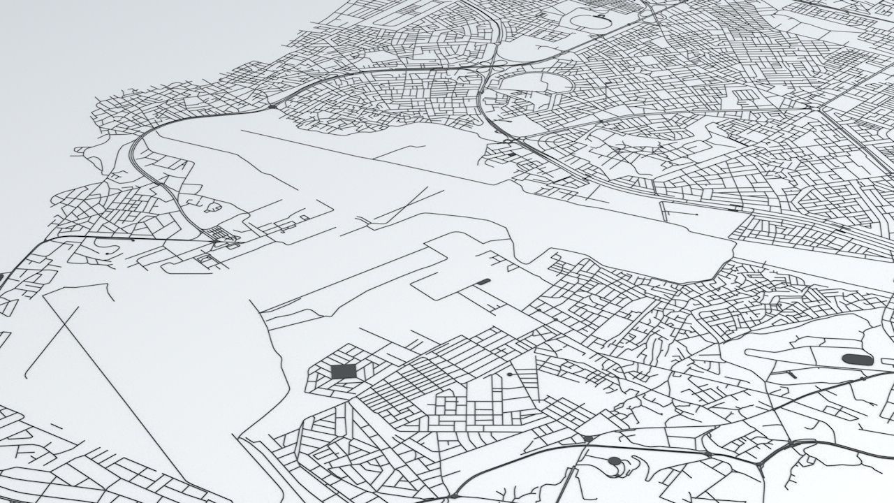 Dakar Road Network and Streets 3D model | CGTrader