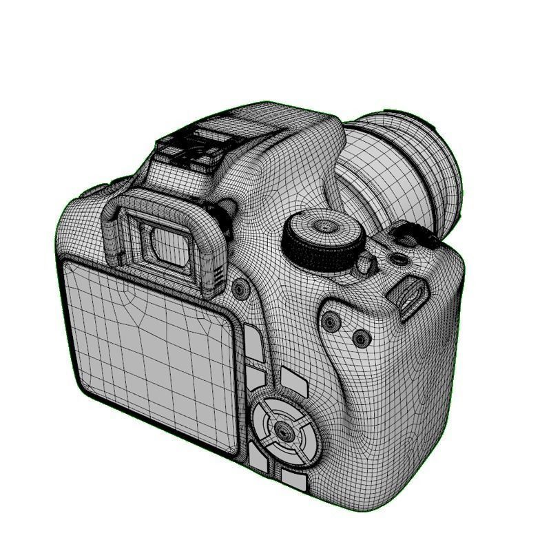 Canon DSLR 1300D 3D model | CGTrader