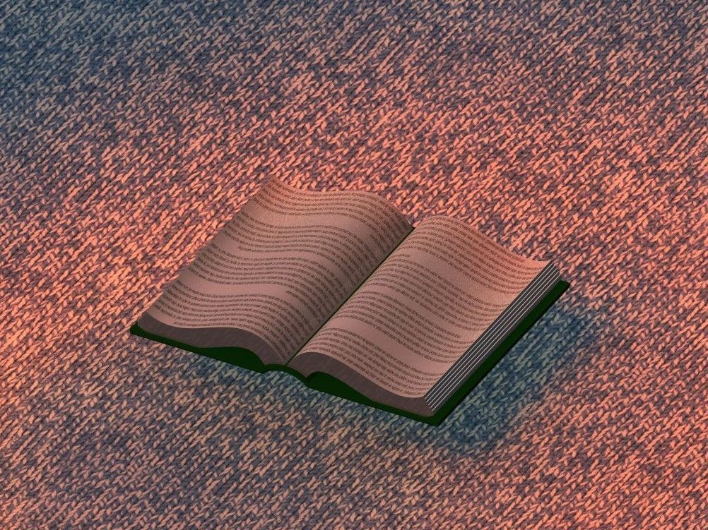 Open Book 3D model 3D printable | CGTrader