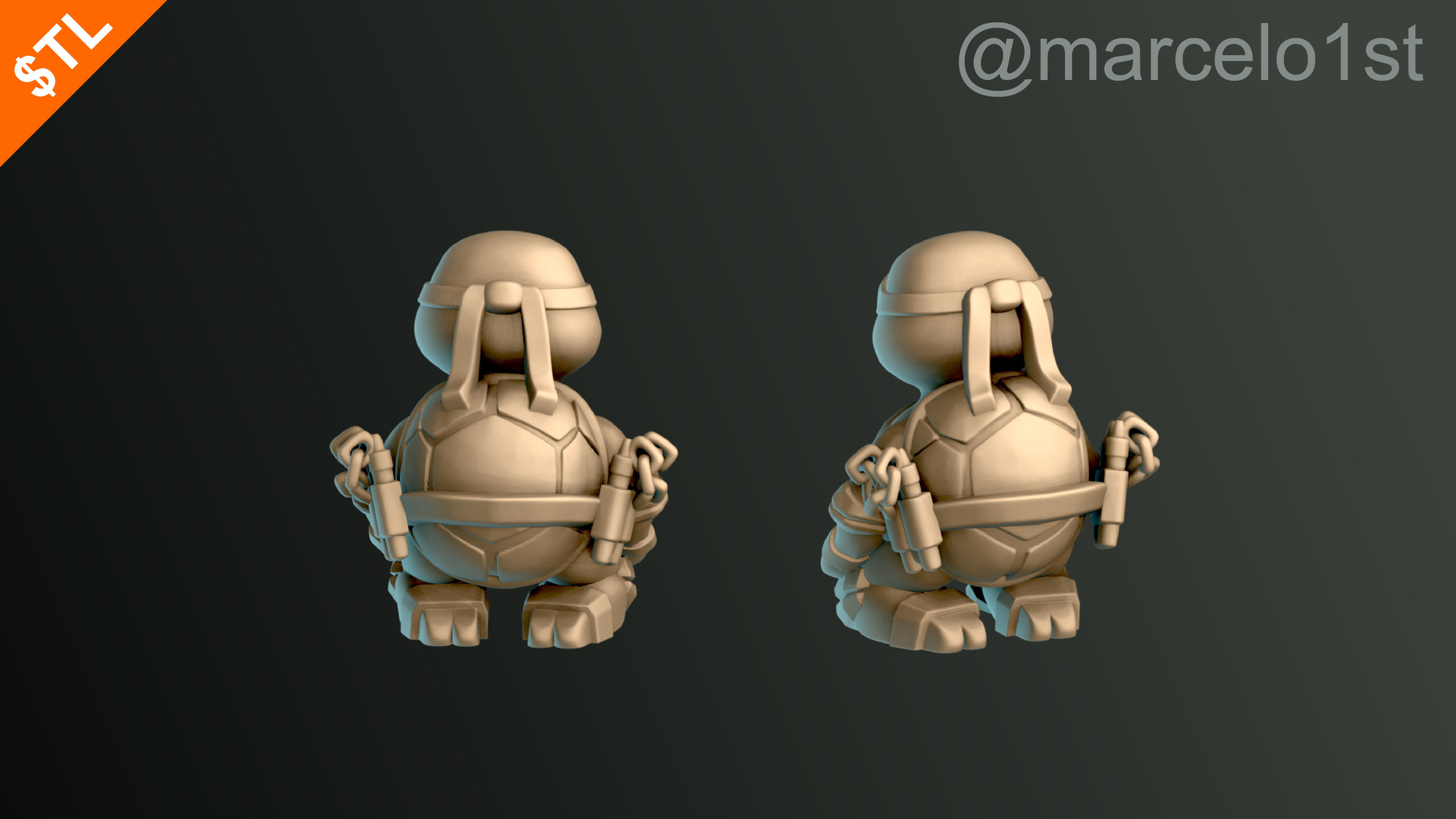 Turtle Warrior Set and Master 3D model 3D printable | CGTrader