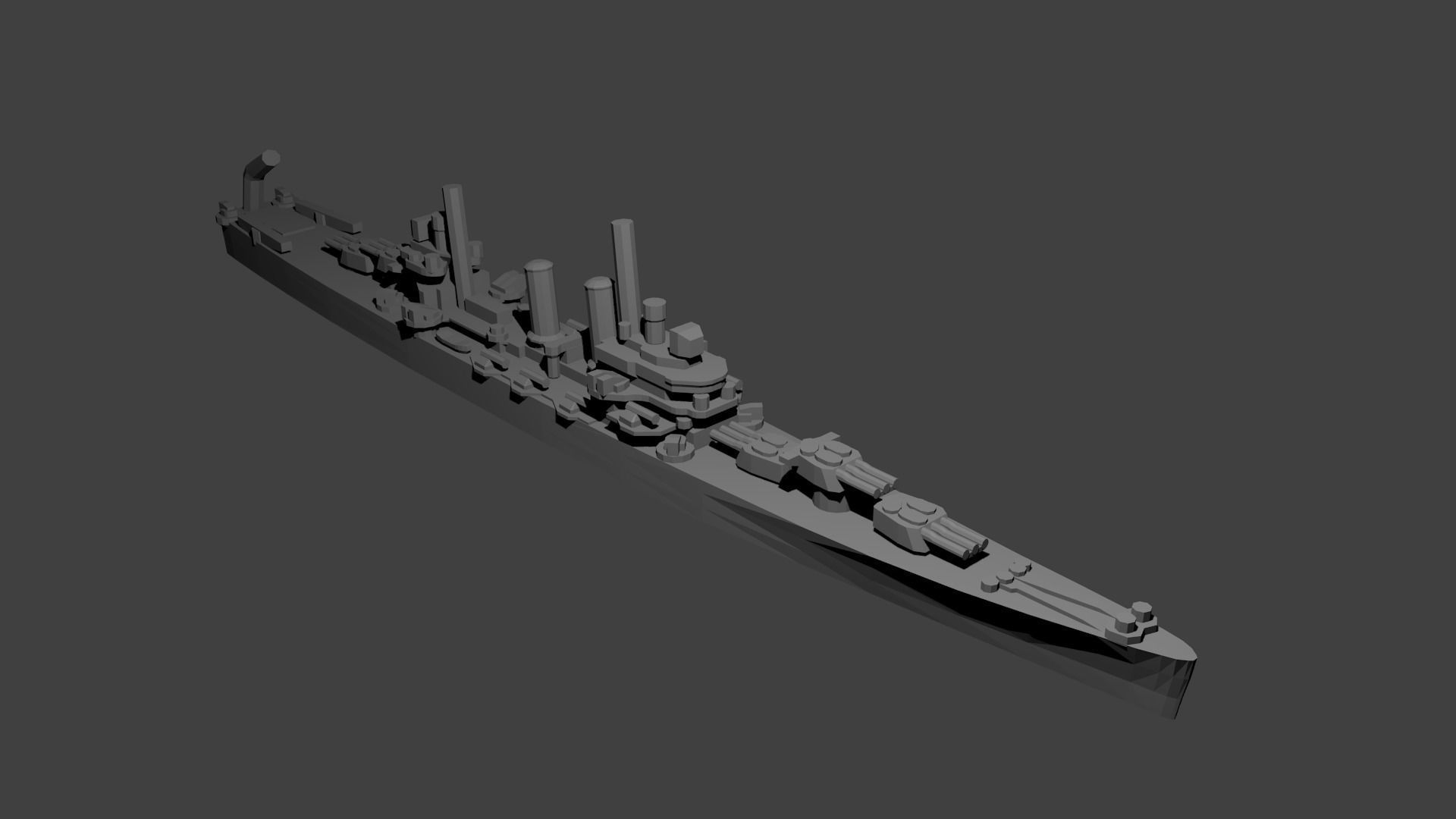 US Brooklyn Class Cruiser Warship 3D model 3D printable | CGTrader