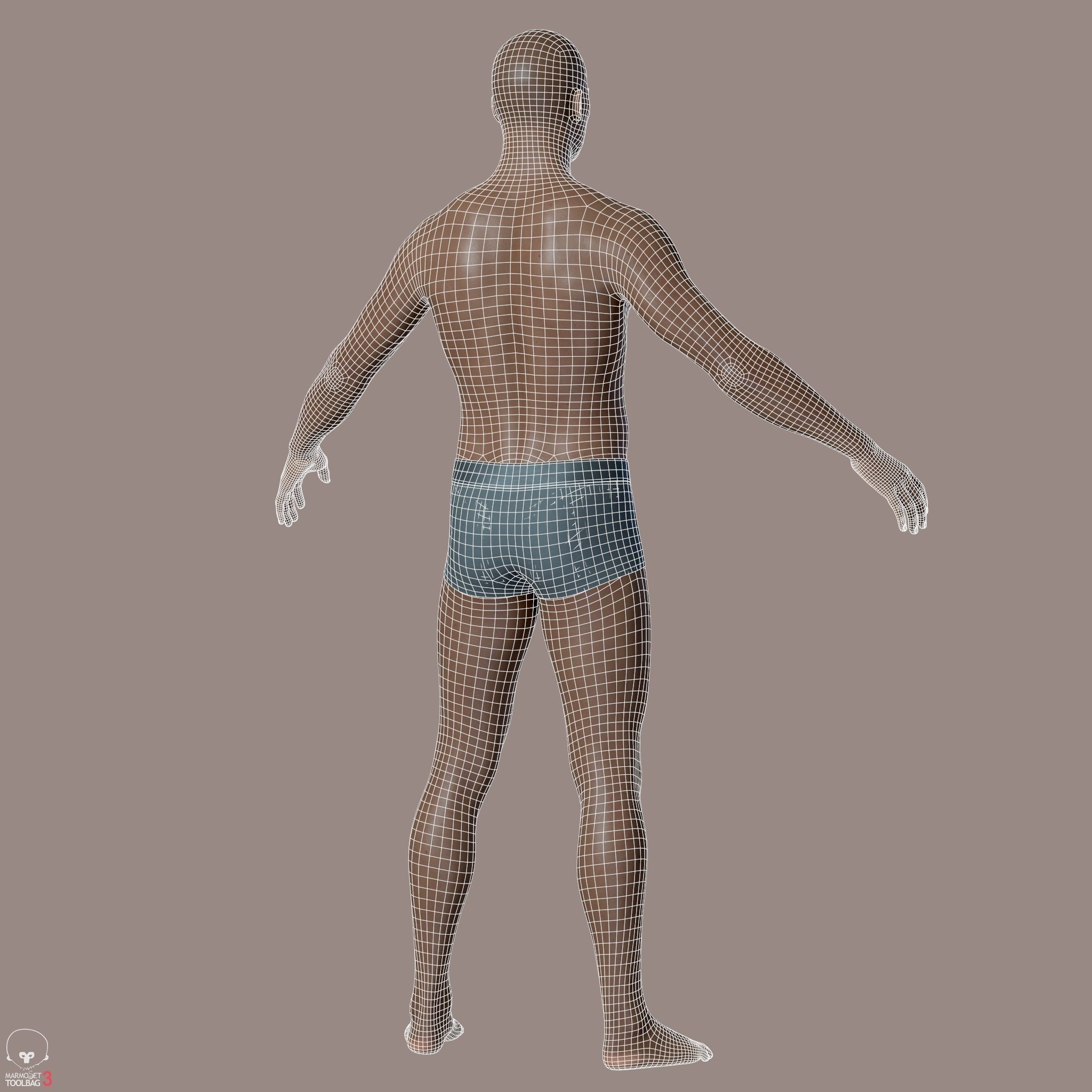 3D model Average Black Male Body VR / AR / low-poly | CGTrader