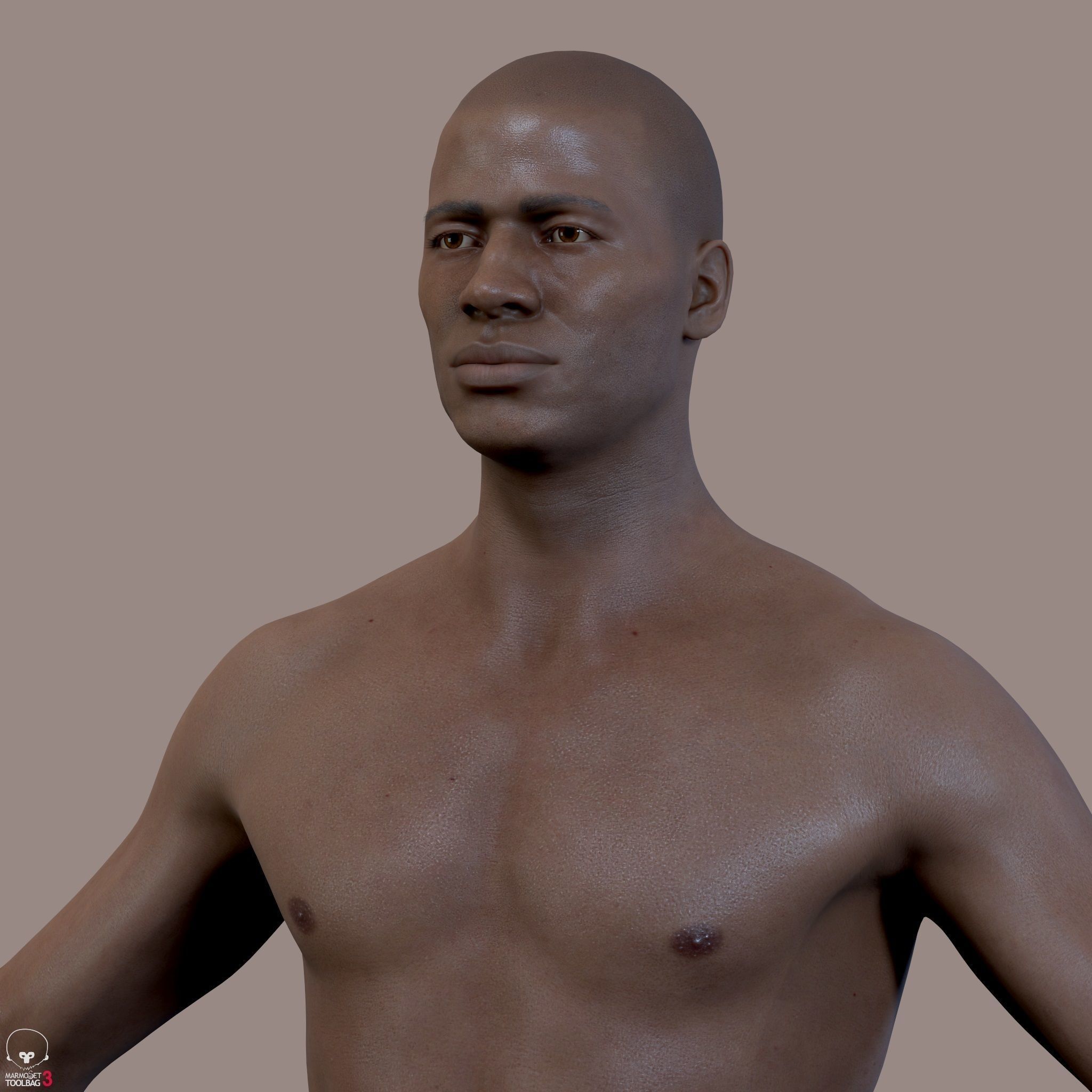 3D model Average Black Male Body VR / AR / low-poly | CGTrader