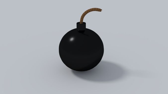 Round Bomb 3D model rigged | CGTrader