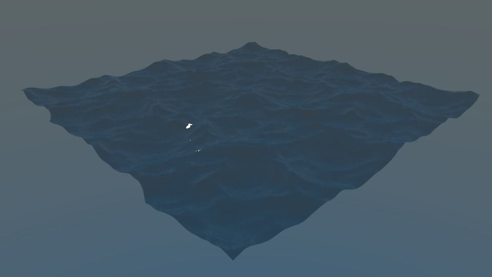 A realistic ocean with foam on the waves free 3D model | CGTrader