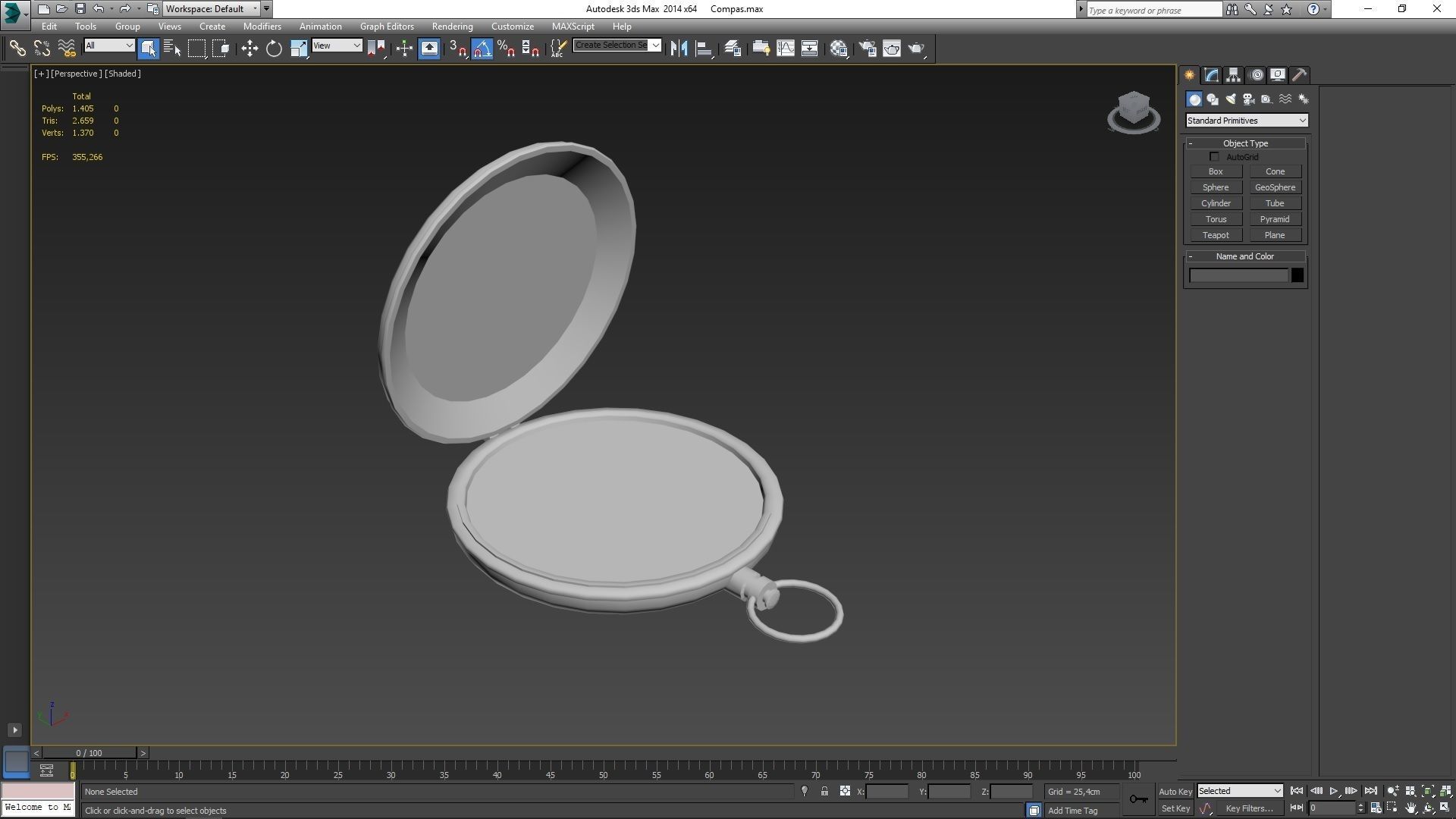 3D model Compas Bronze and Silver metal VR / AR / low-poly | CGTrader