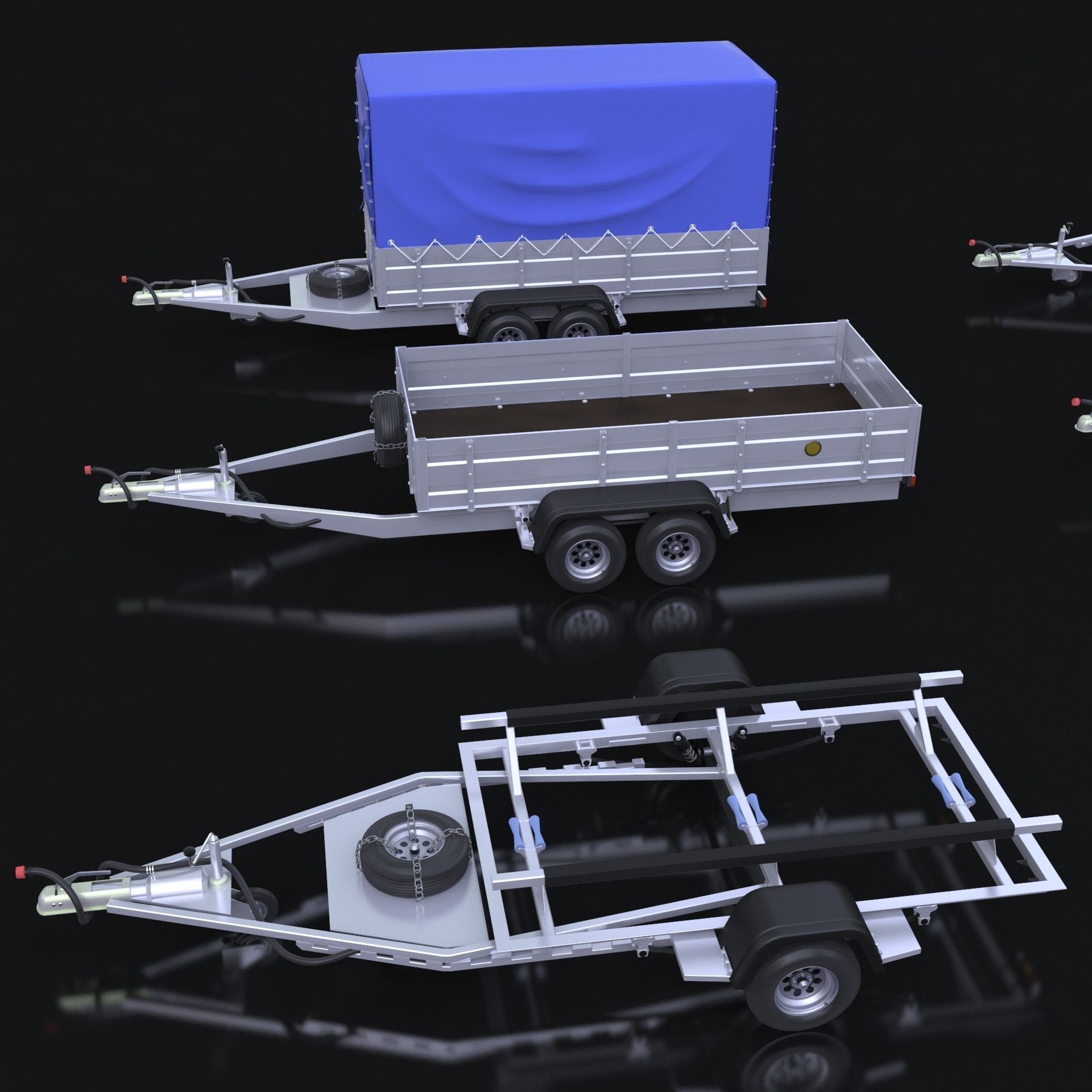 trailers 3D model | CGTrader