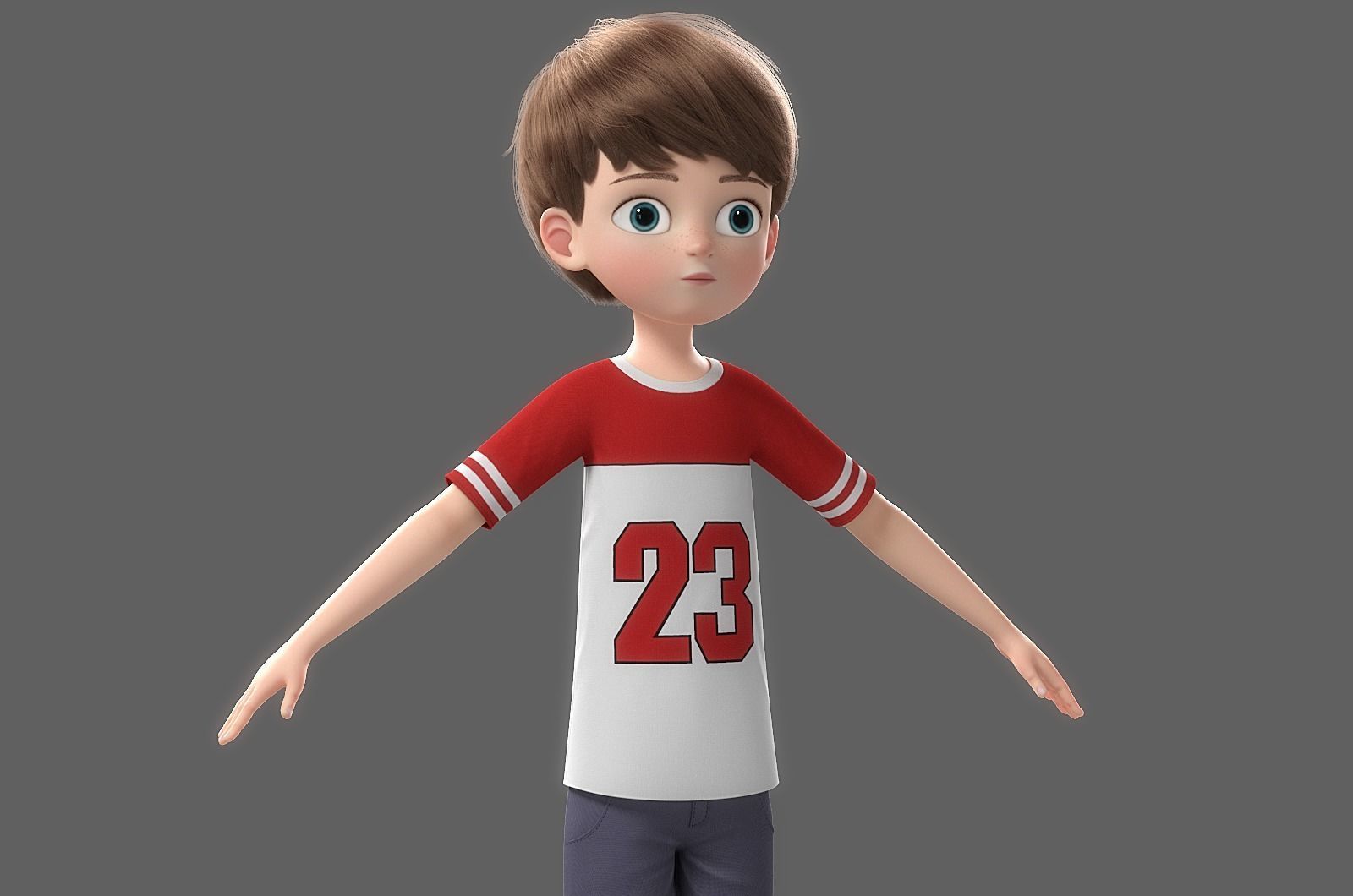 Cartoon Boy Rigged 3D model rigged | CGTrader