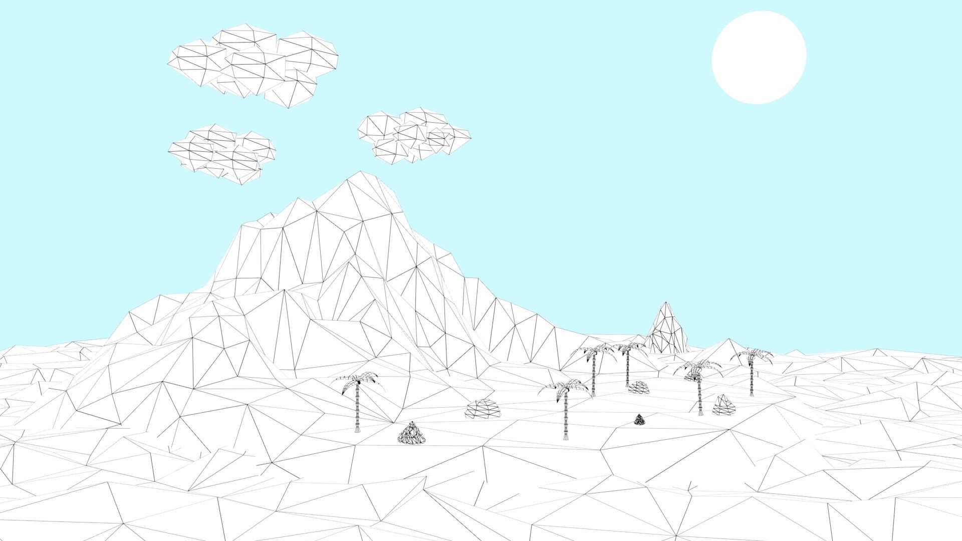 3D model Low Poly Tropical Island VR / AR / low-poly | CGTrader