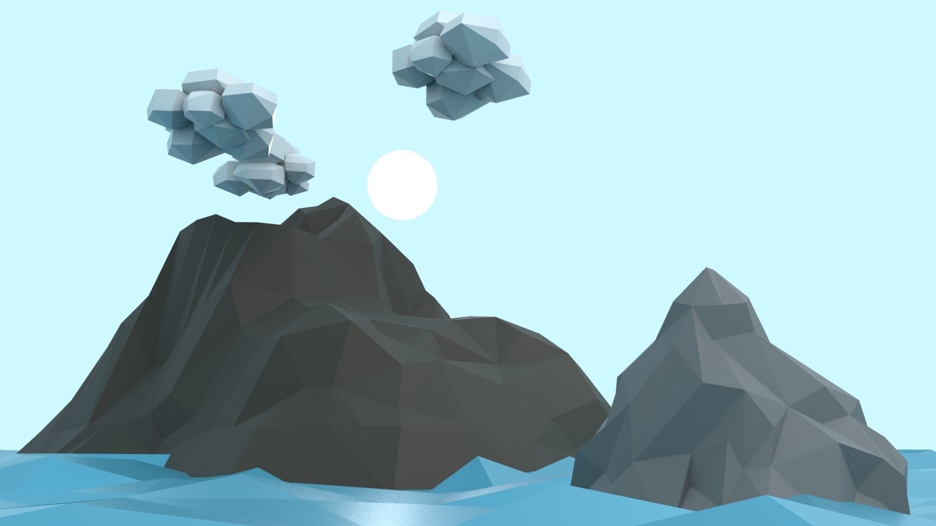 3D model Low Poly Tropical Island VR / AR / low-poly | CGTrader