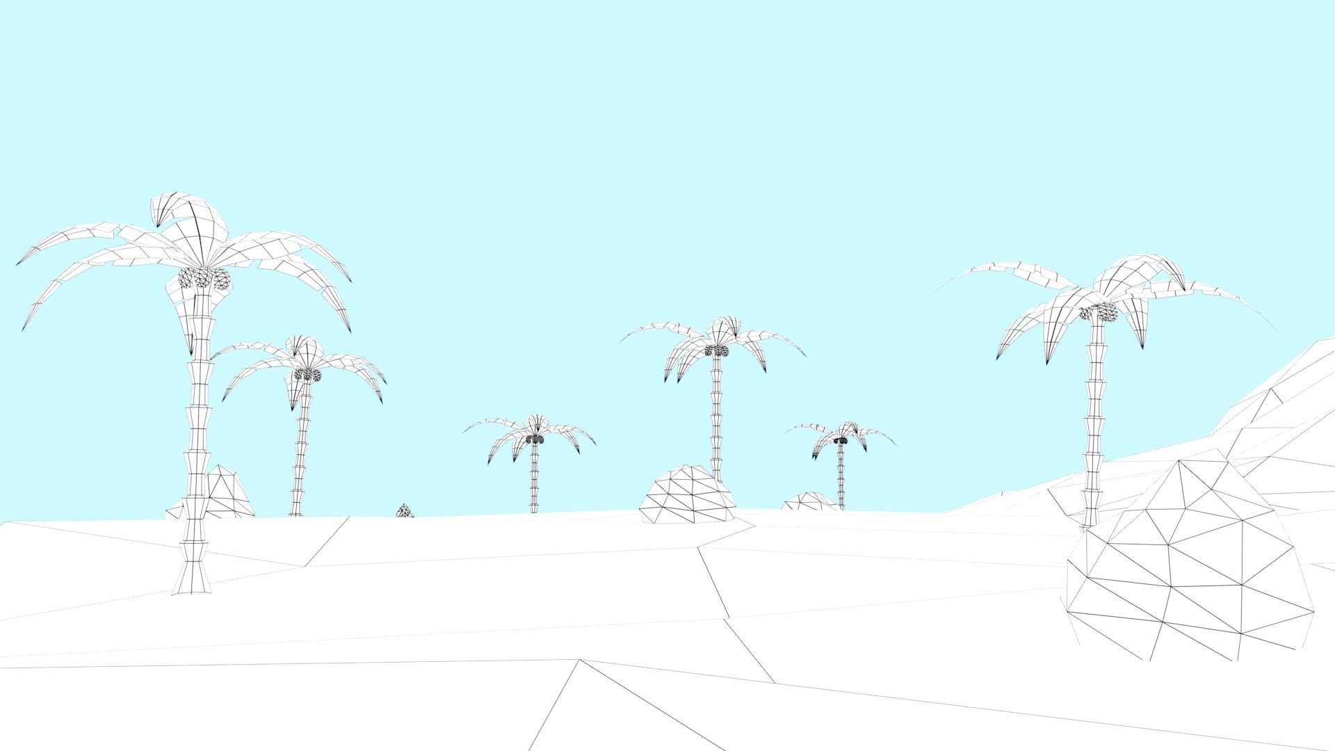 3D model Low Poly Tropical Island VR / AR / low-poly | CGTrader