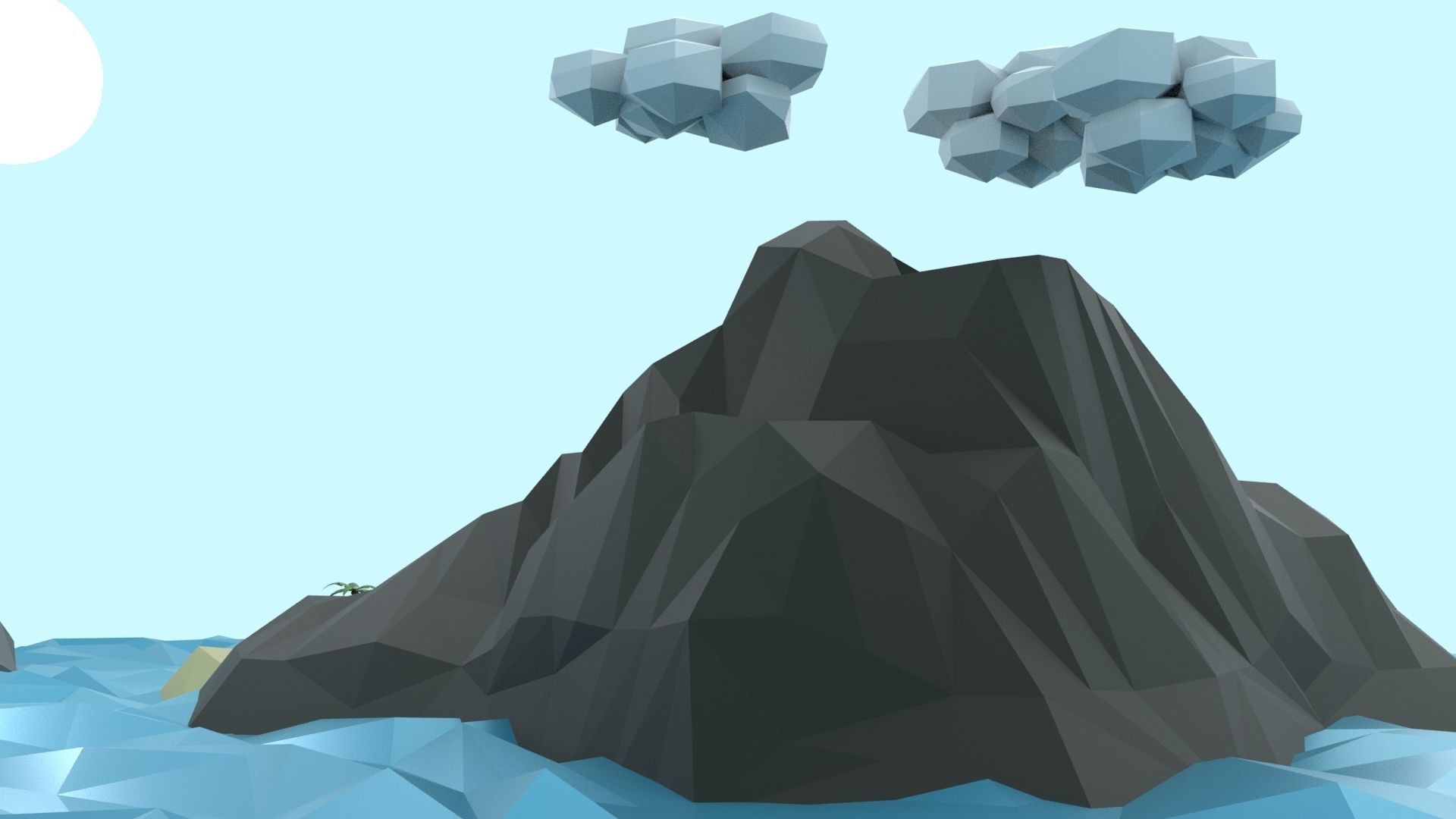 3D model Low Poly Tropical Island VR / AR / low-poly | CGTrader