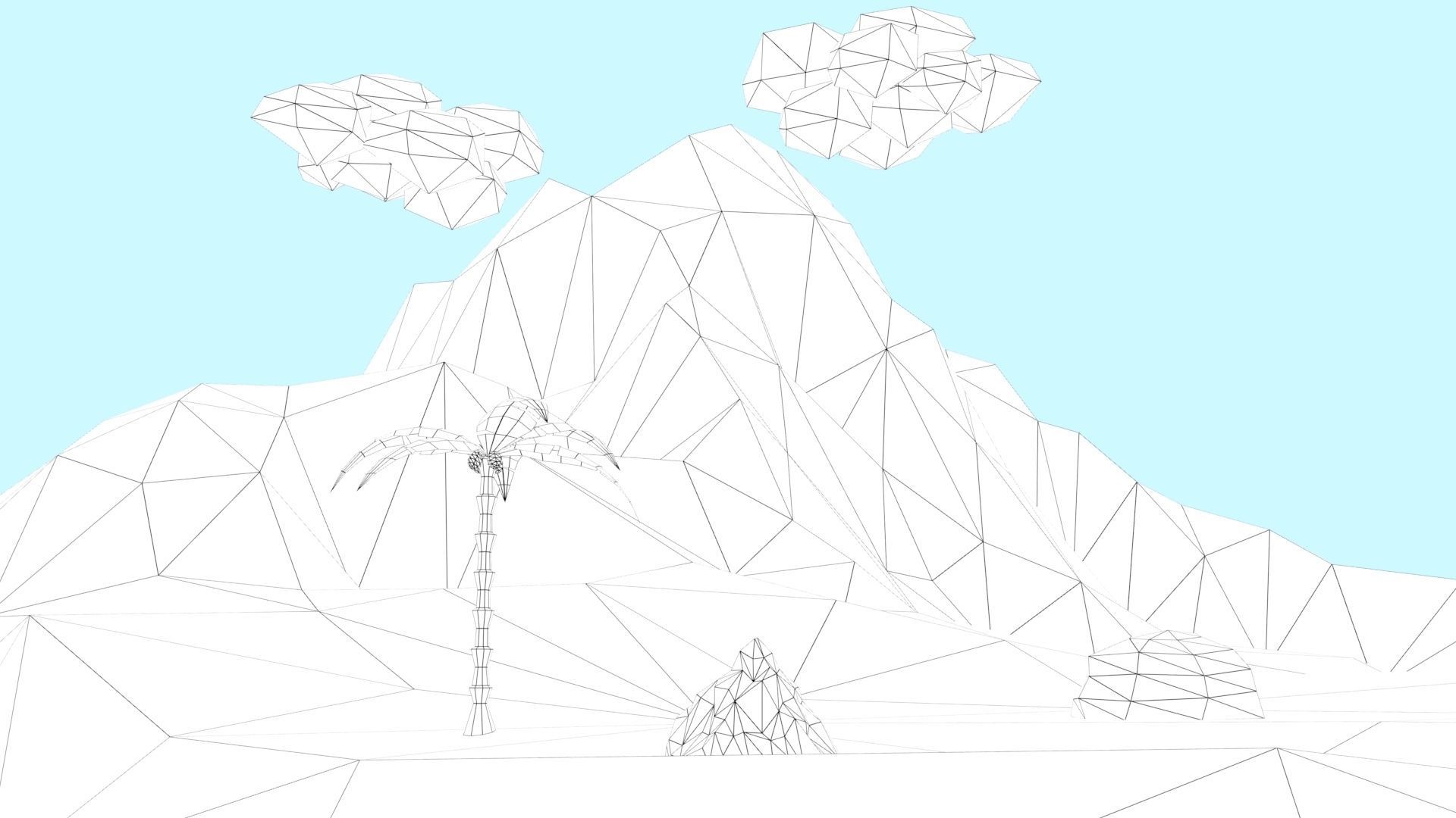 3D model Low Poly Tropical Island VR / AR / low-poly | CGTrader