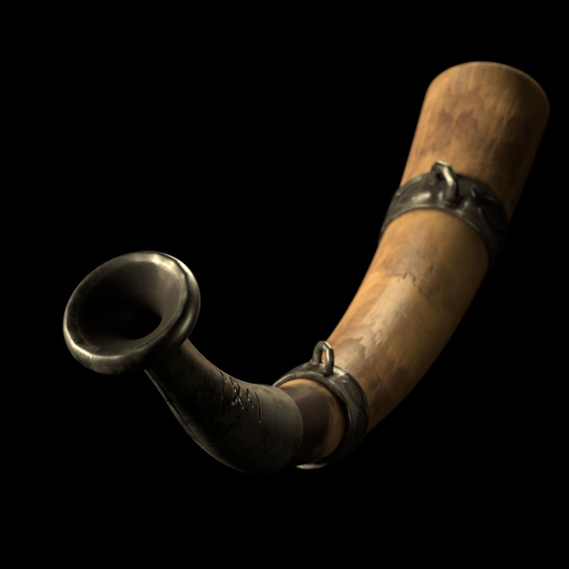 3D model Viking Warhorn VR / AR / low-poly | CGTrader