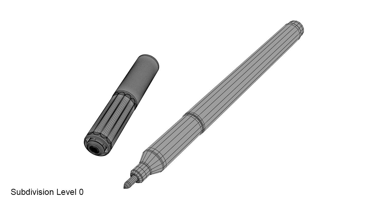 Felt tip pen 3D model | CGTrader