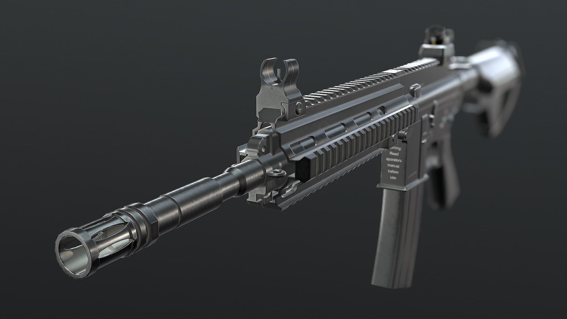 3D model HK416 Assault Rifle VR / AR / low-poly | CGTrader