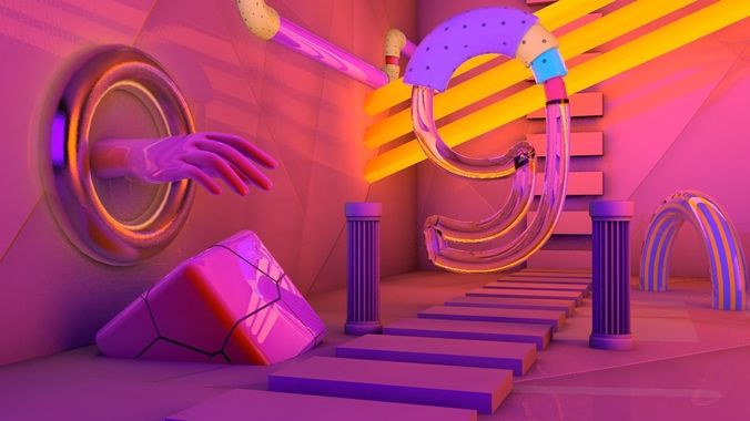 3D model abstract animation VR / AR / low-poly rigged animated | CGTrader