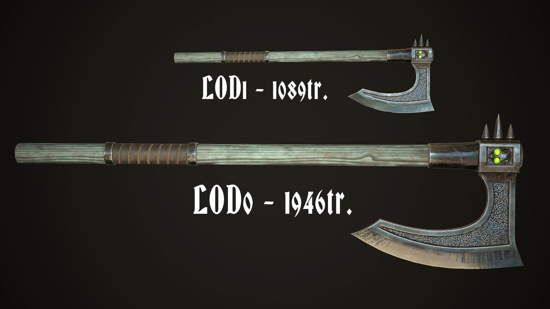 3D model Undead Axe VR / AR / low-poly | CGTrader