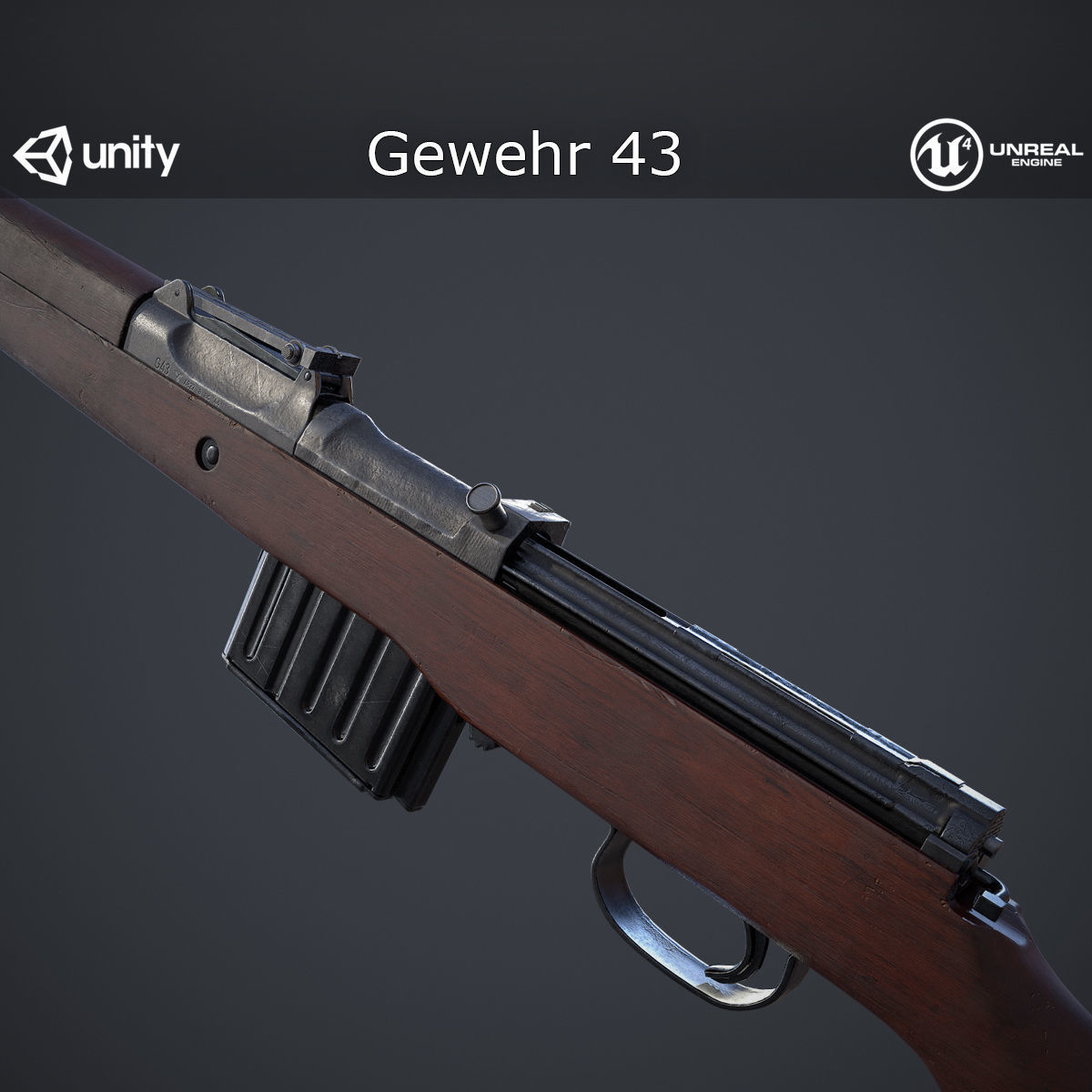 3D model Gewehr 43 Rifle VR / AR / low-poly | CGTrader