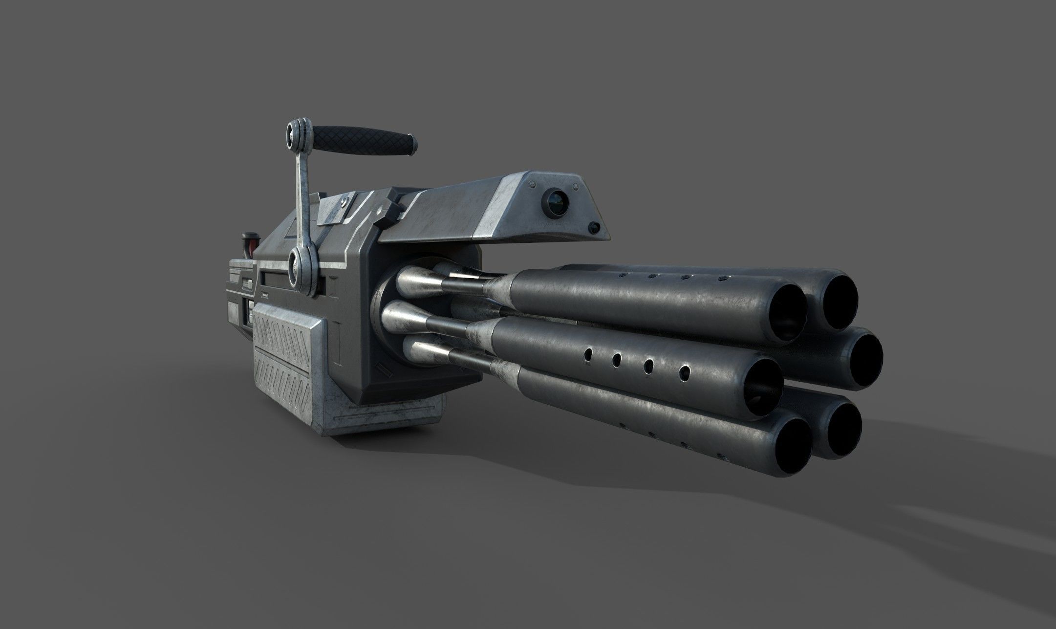 3D model Futuristic minigun heavy weapon VR / AR / low-poly | CGTrader