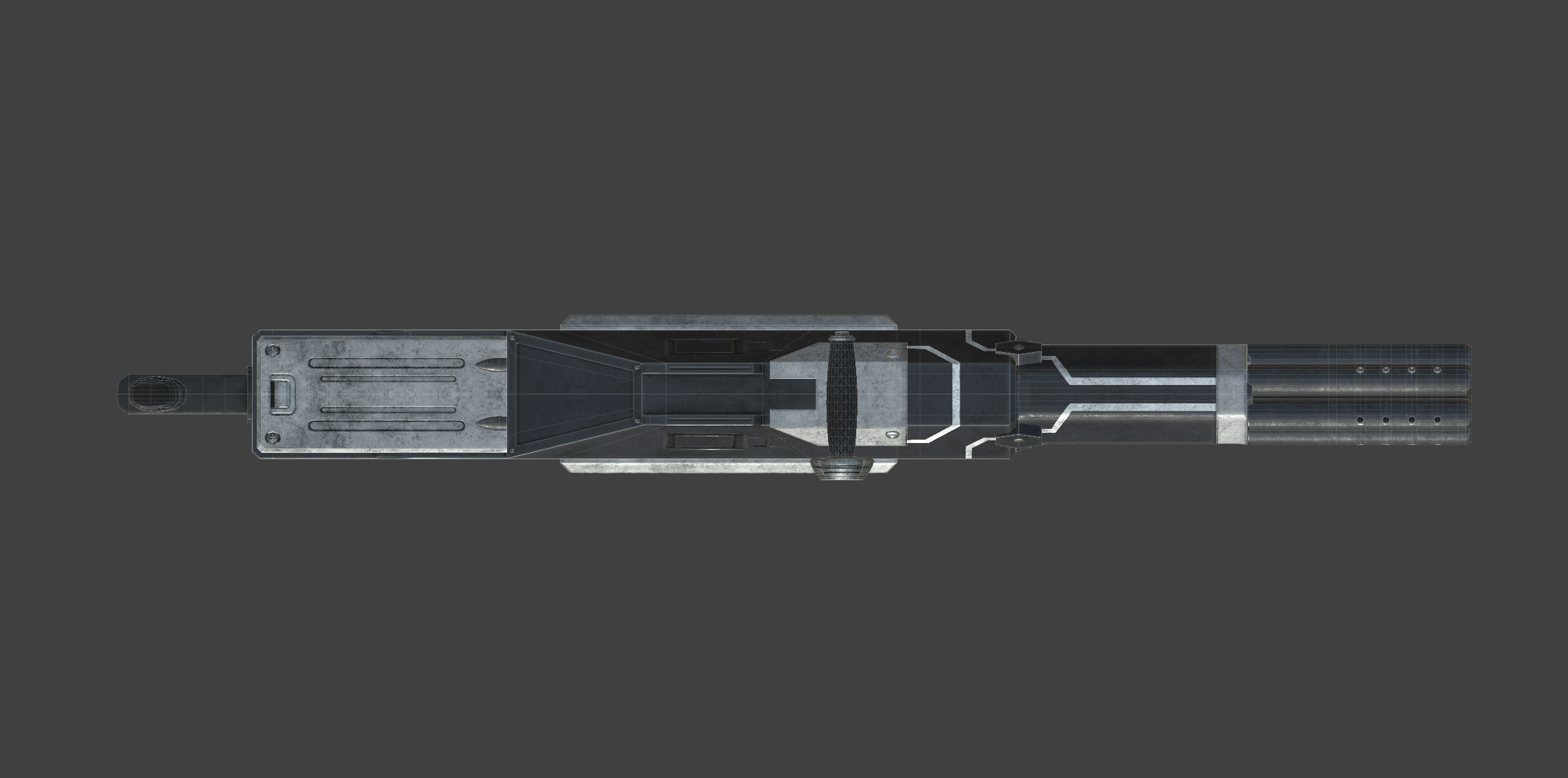 3D model Futuristic minigun heavy weapon VR / AR / low-poly | CGTrader