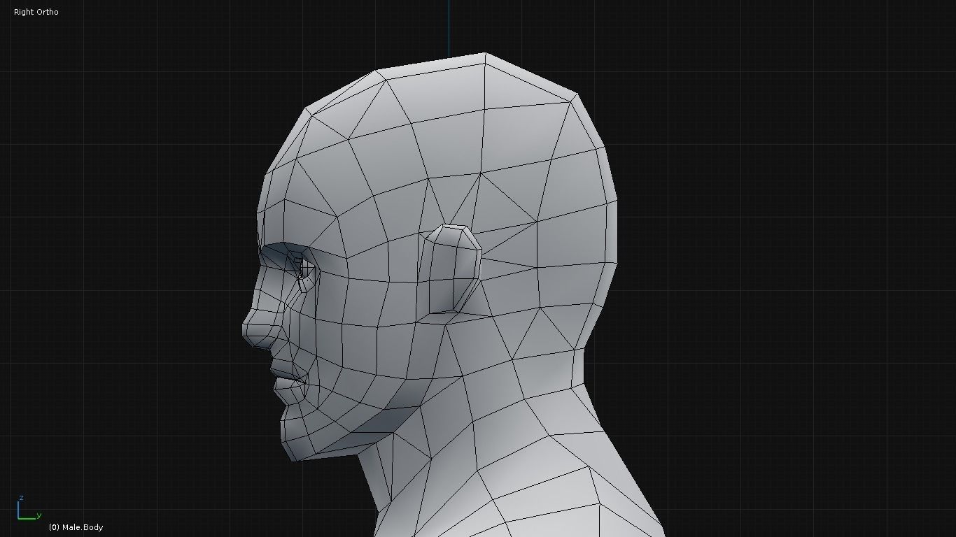 3D model Low-Poly Male Base Mesh VR / AR / low-poly | CGTrader