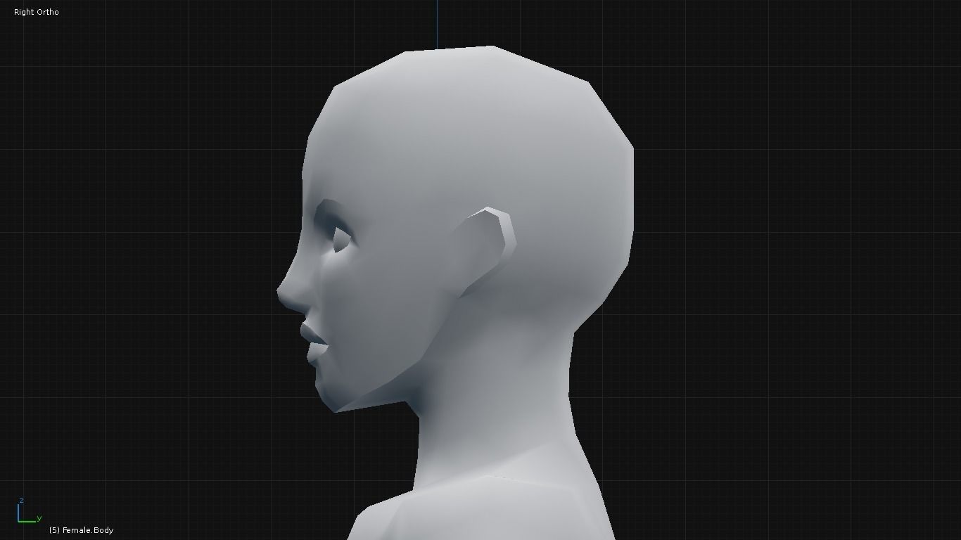 3D model Low-Poly Female Base Mesh VR / AR / low-poly | CGTrader