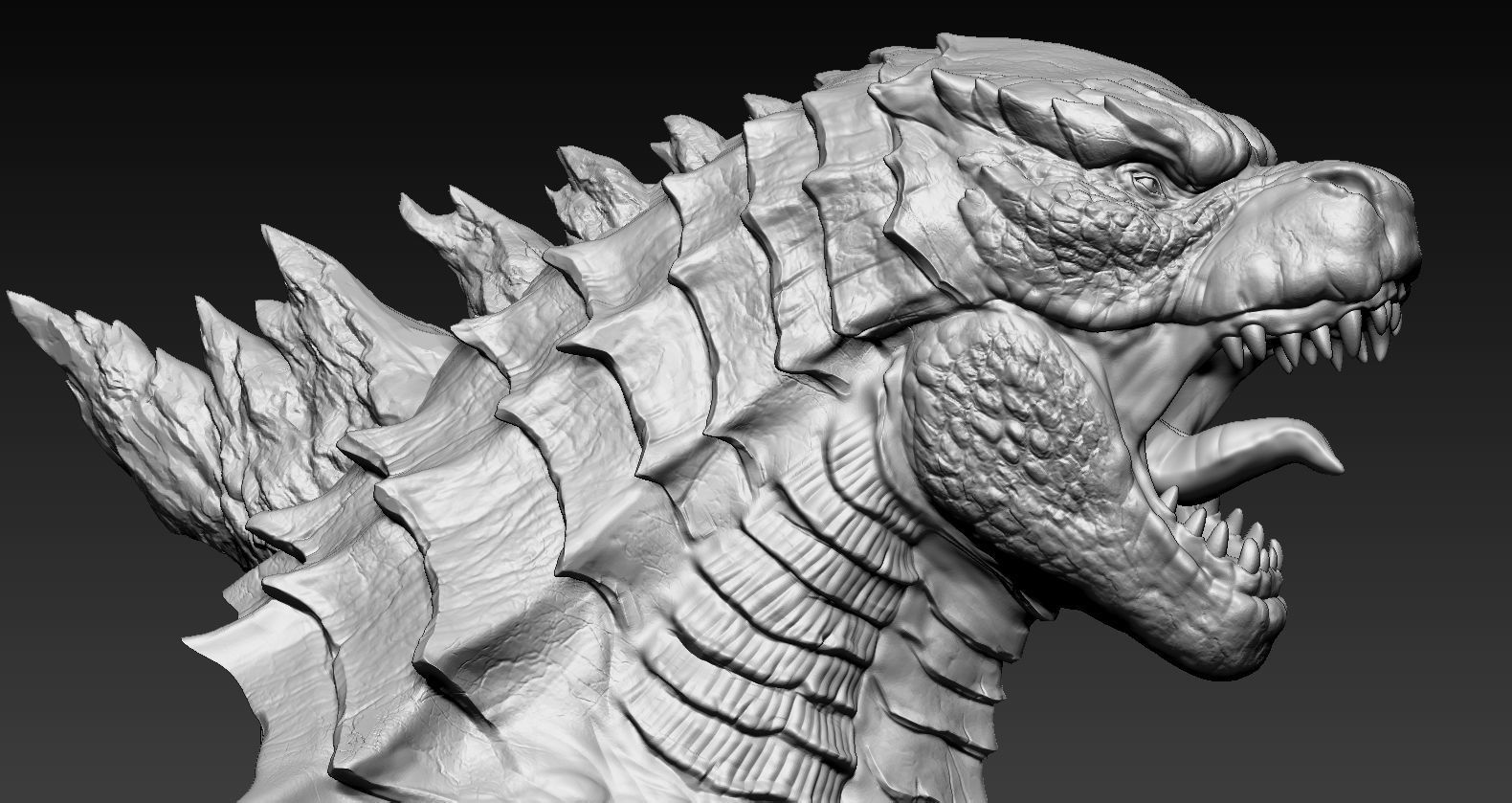 Godzilar Head 3D model 3D printable | CGTrader