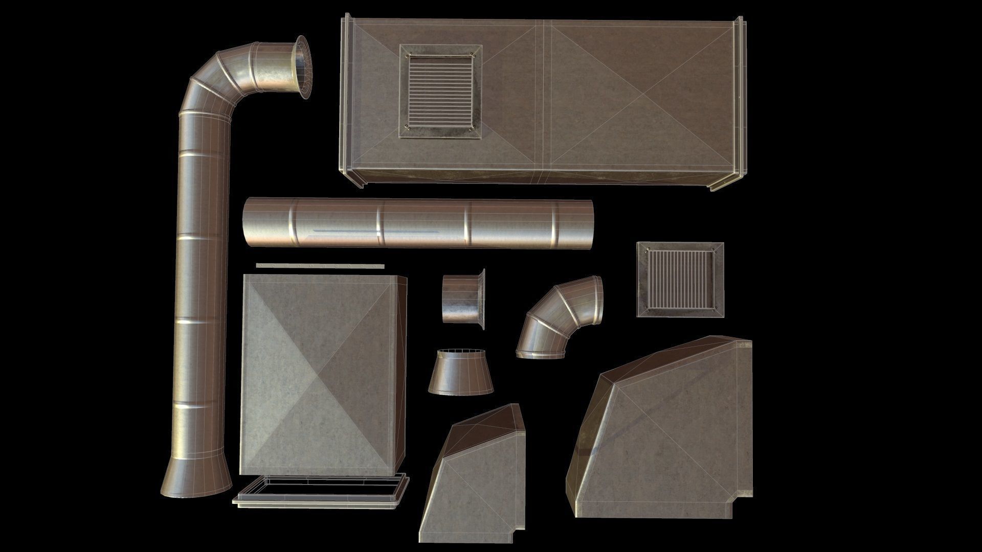 3D model tube construction VR / AR / low-poly | CGTrader