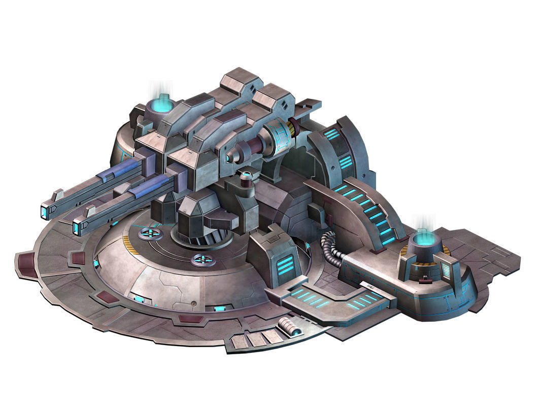 Mechanical Building - Fleet Turret 02 3D model | CGTrader