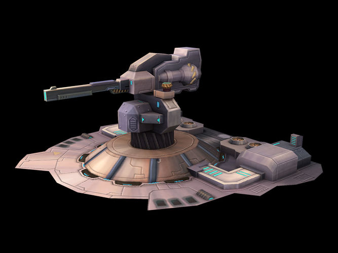 Machinery - Turret 01 3D model | CGTrader