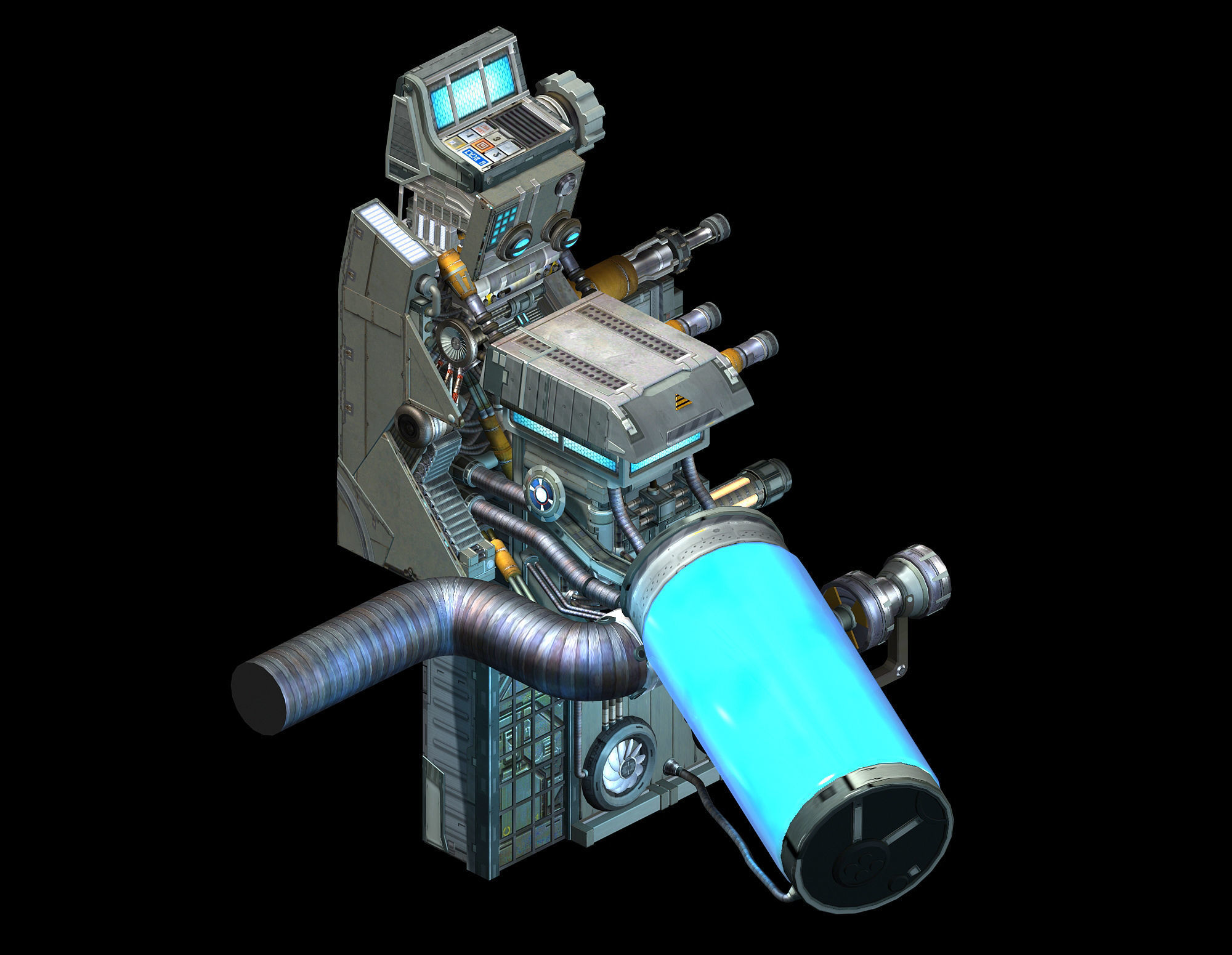 Machinery - Interior Wall 5 3D model | CGTrader