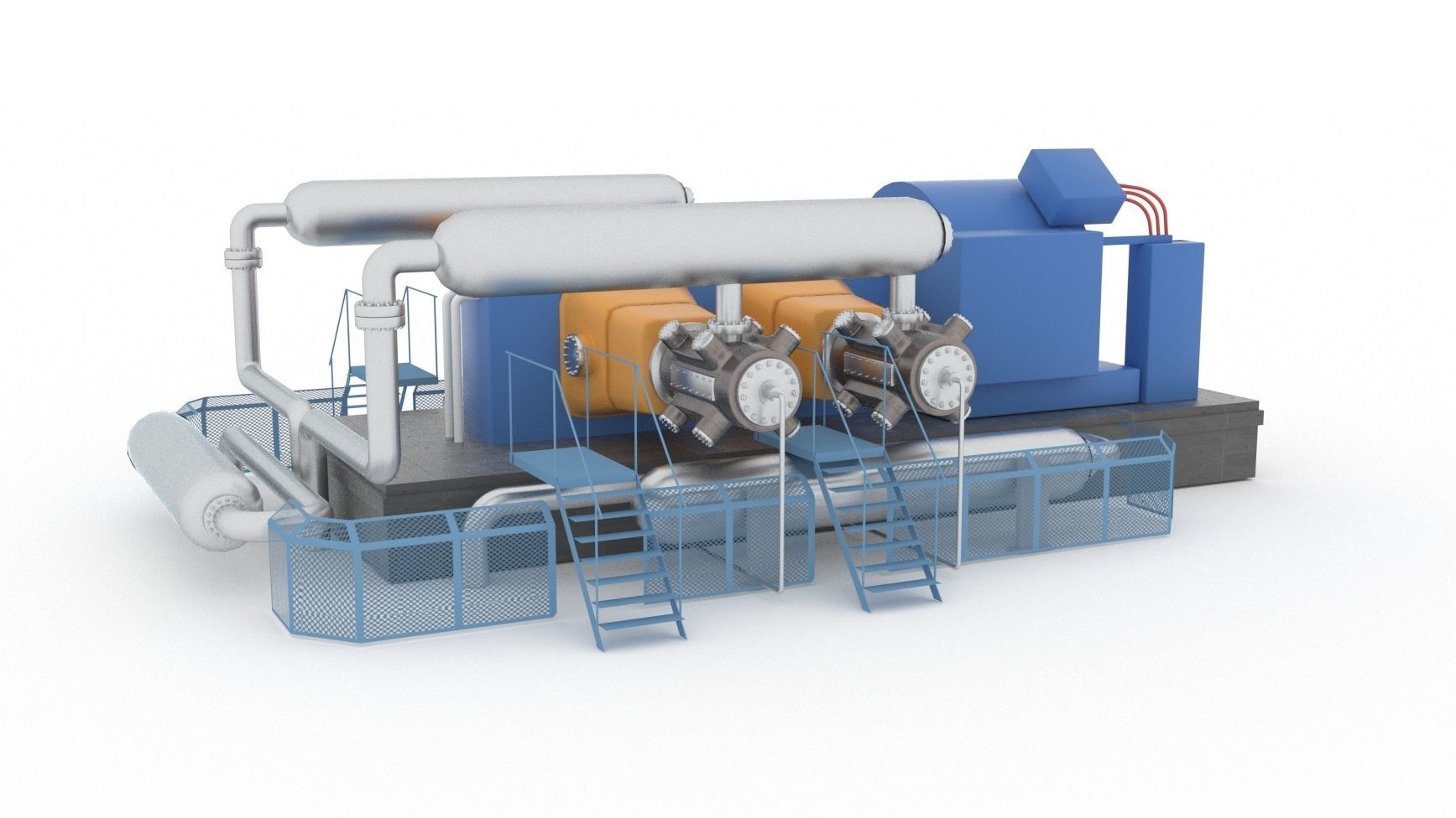 3D model Indoor gas compressor VR / AR / low-poly | CGTrader