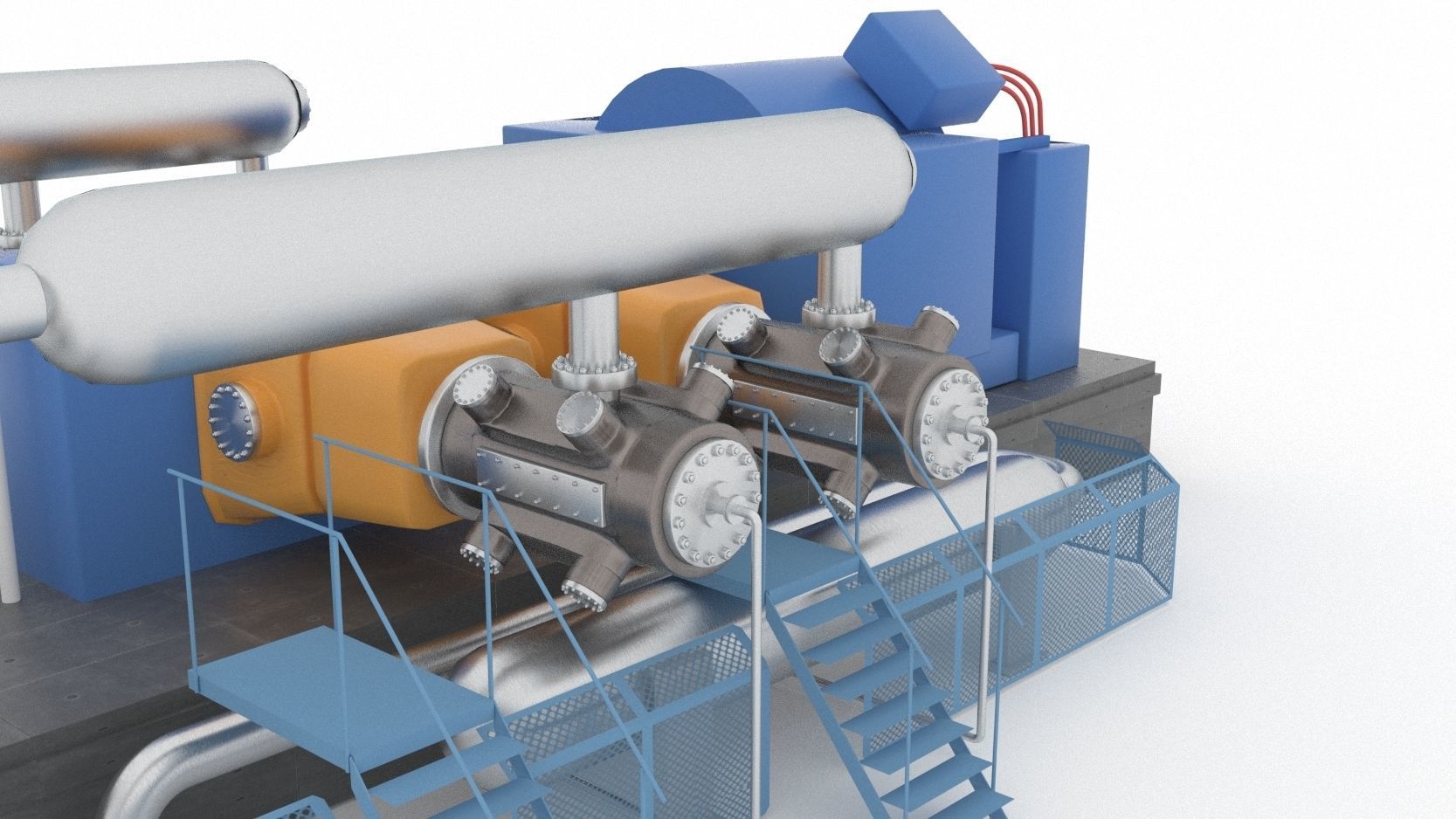 3D model Indoor gas compressor VR / AR / low-poly | CGTrader