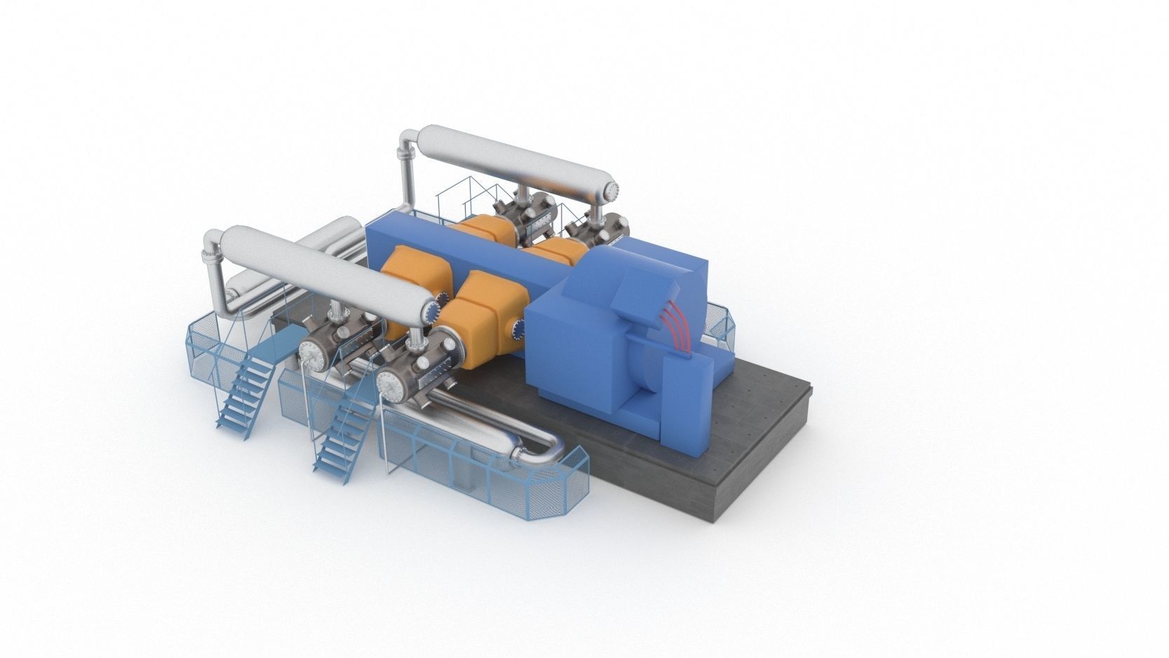3D model Indoor gas compressor VR / AR / low-poly | CGTrader