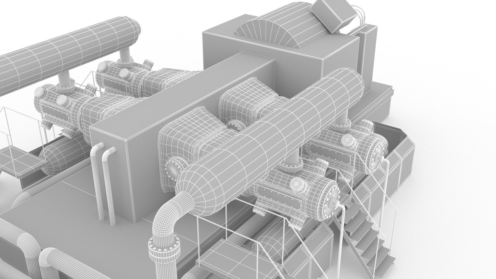 3D model Indoor gas compressor VR / AR / low-poly | CGTrader