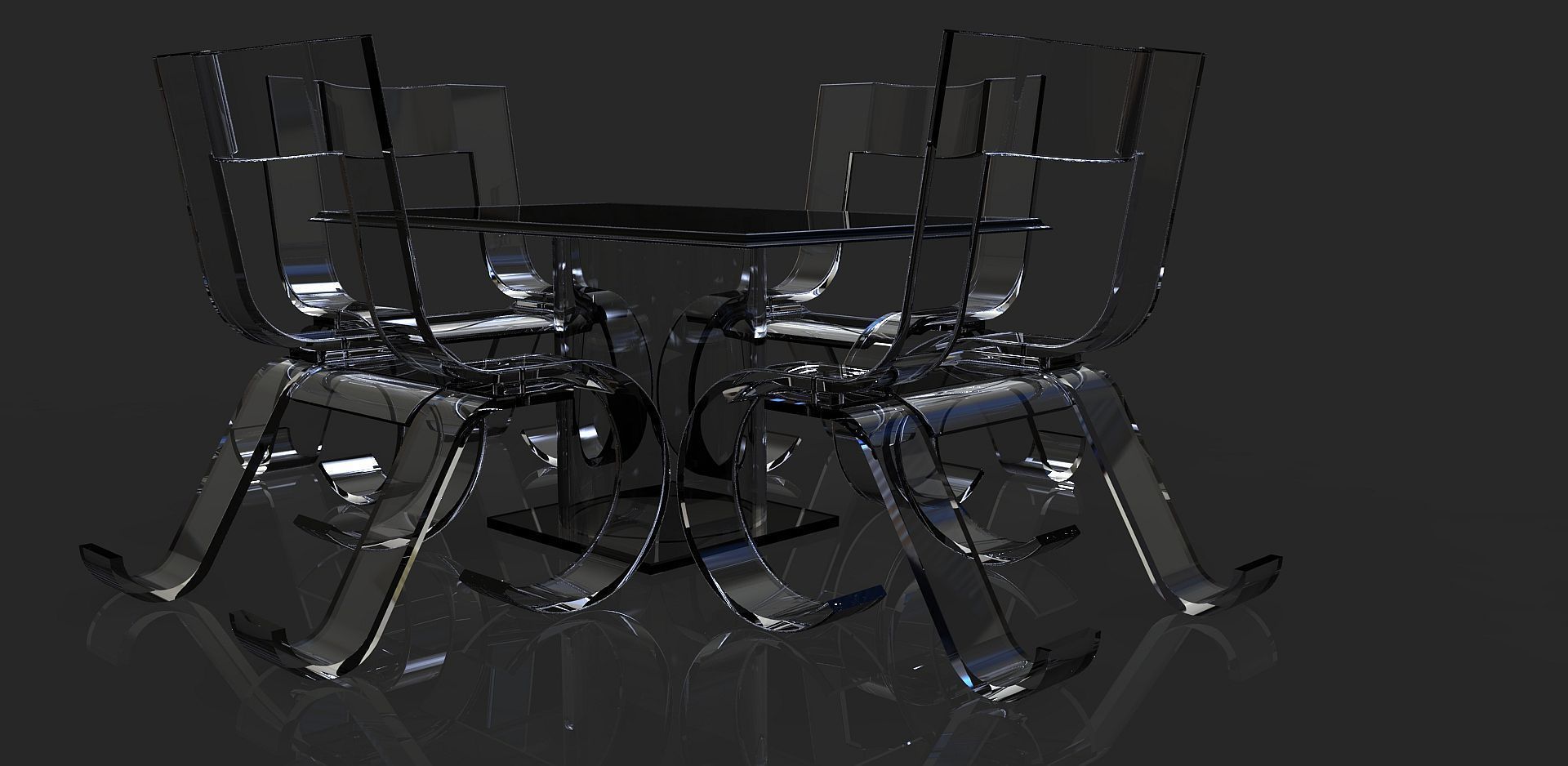 Dining table set free 3D model | CGTrader