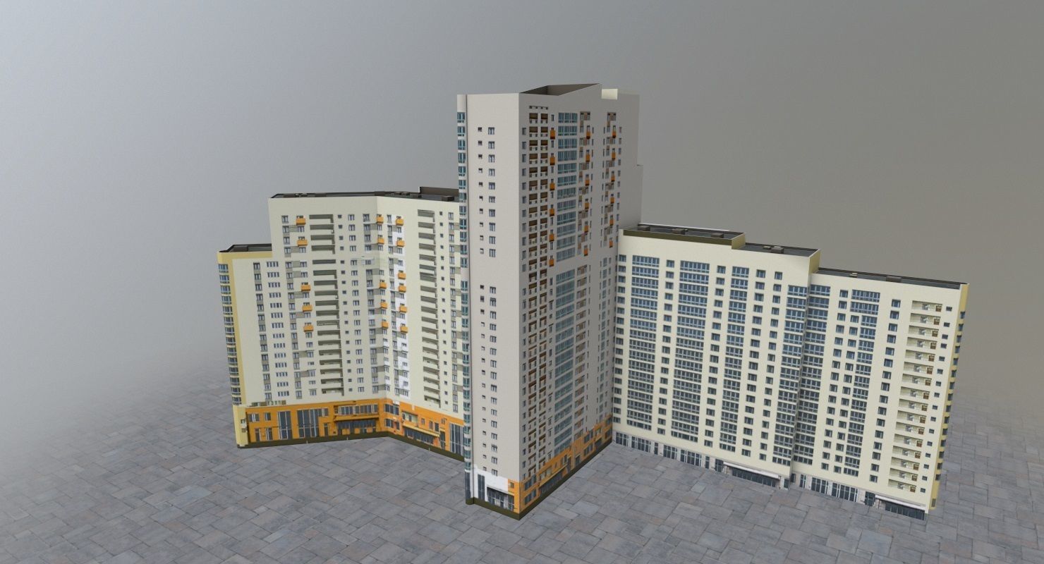 3D model High Rise Buildings Pack VR / AR / low-poly | CGTrader