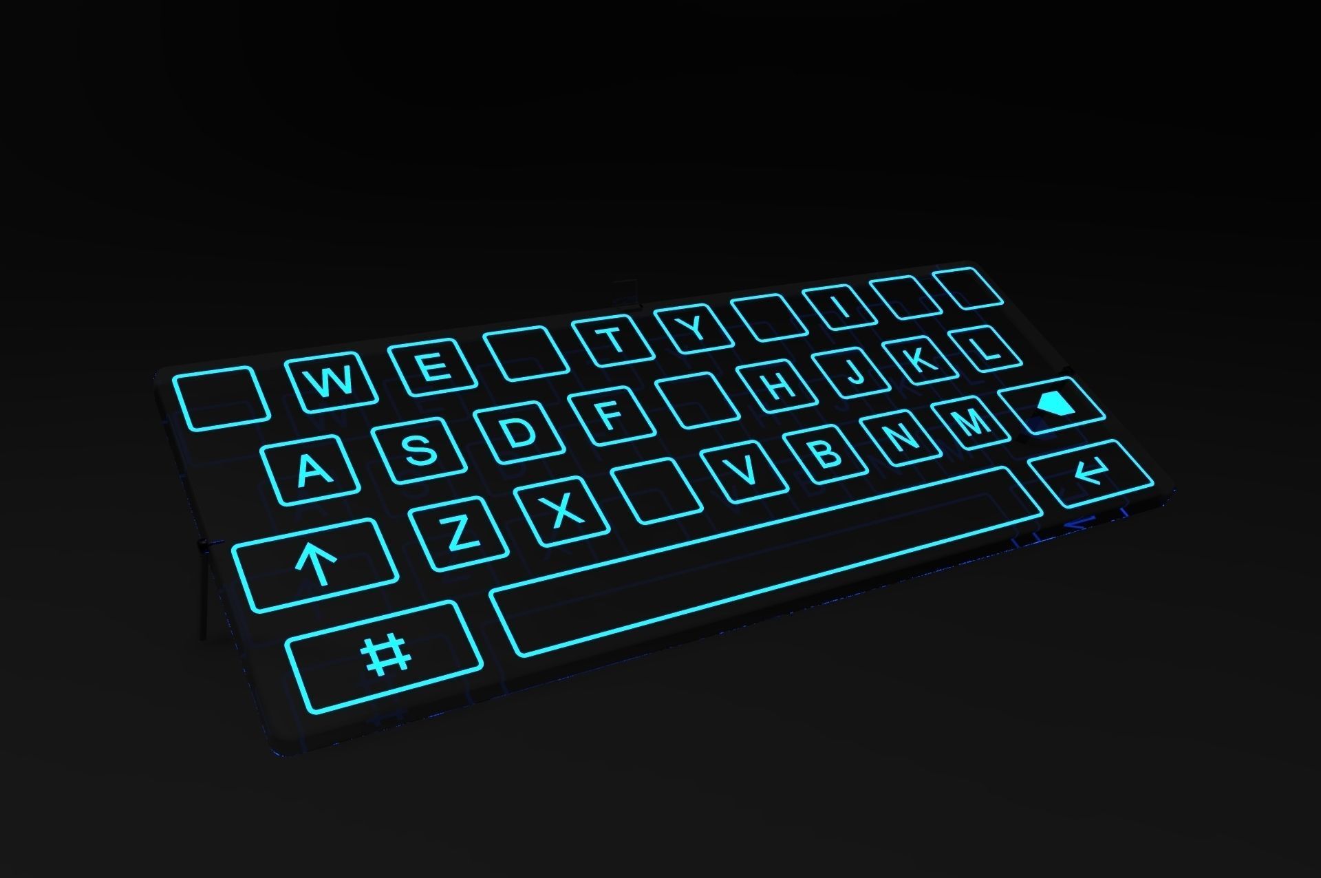 Touch mini keyboard free 3D Model DWG - CGTrader.com