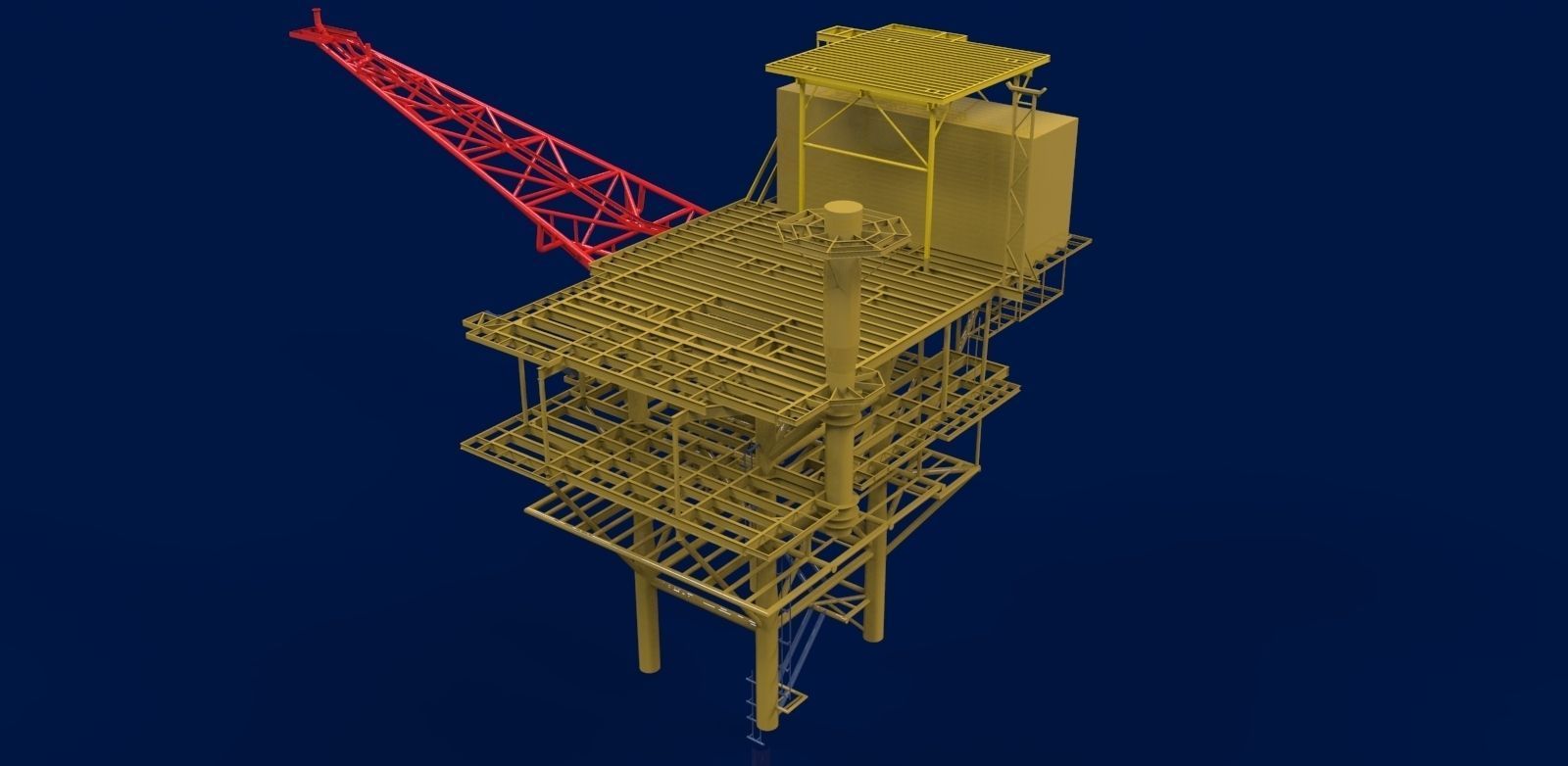 4 pile 3d platform free 3D model | CGTrader