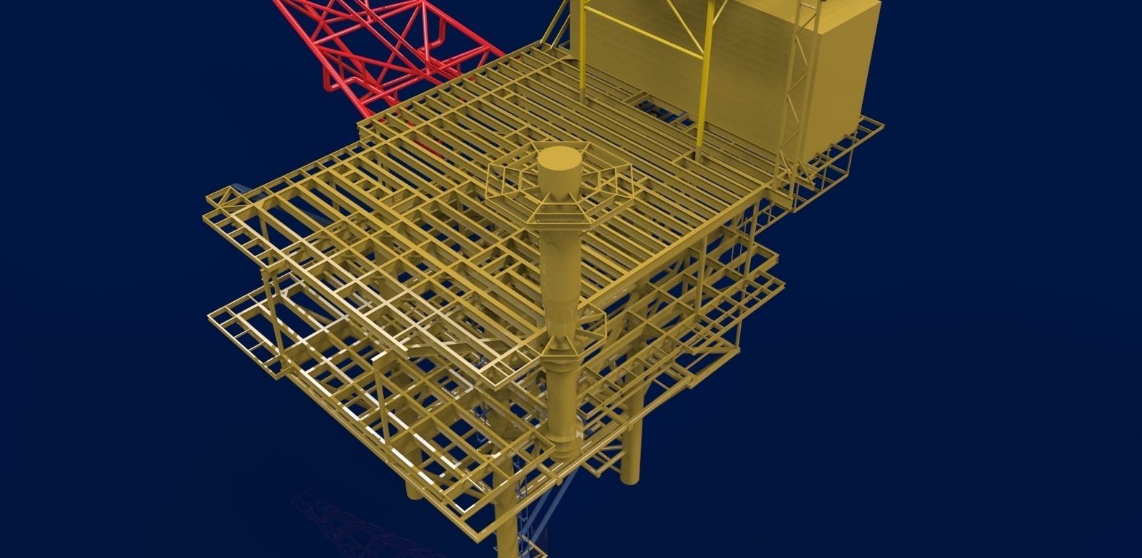 4 pile 3d platform free 3D model | CGTrader