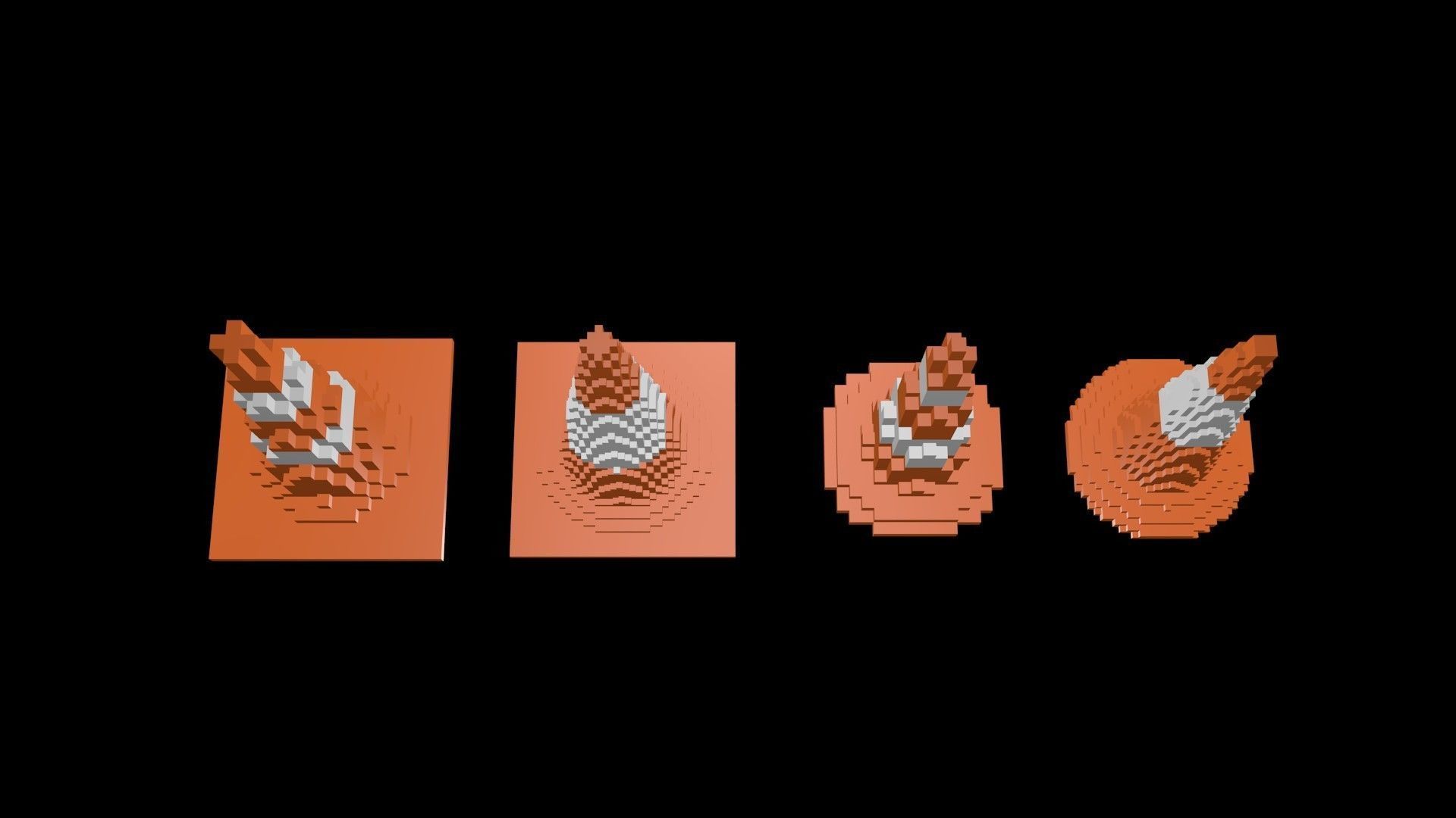 Traffic Cone Pack voxel 3D model | CGTrader