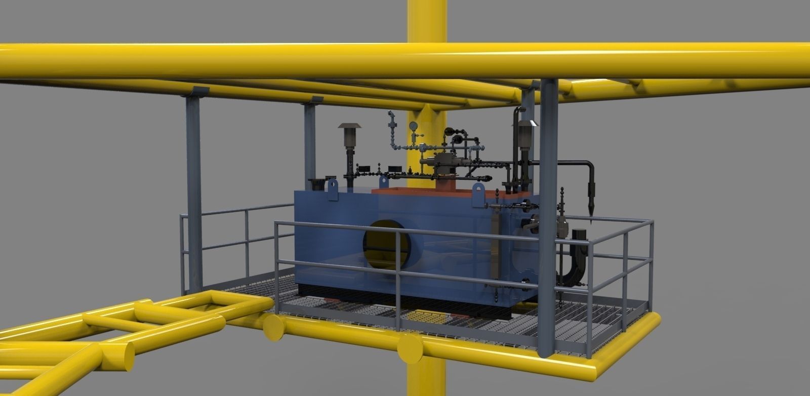 Sump tank skid free 3D model | CGTrader