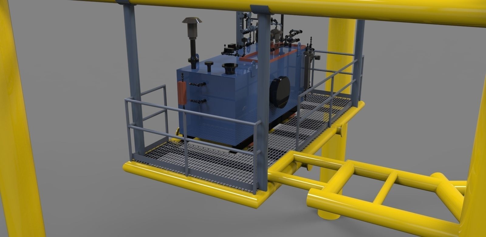 Sump tank skid free 3D model | CGTrader