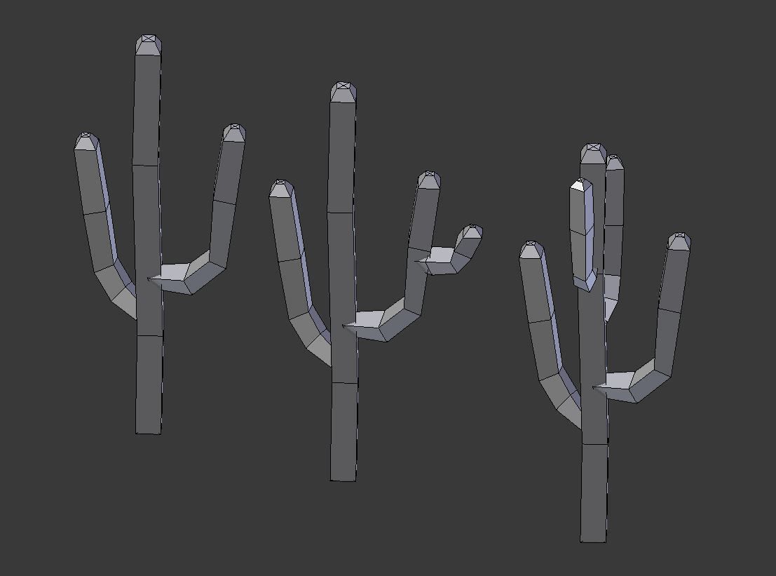 3D model Low poly Cacti Pack VR / AR / low-poly | CGTrader
