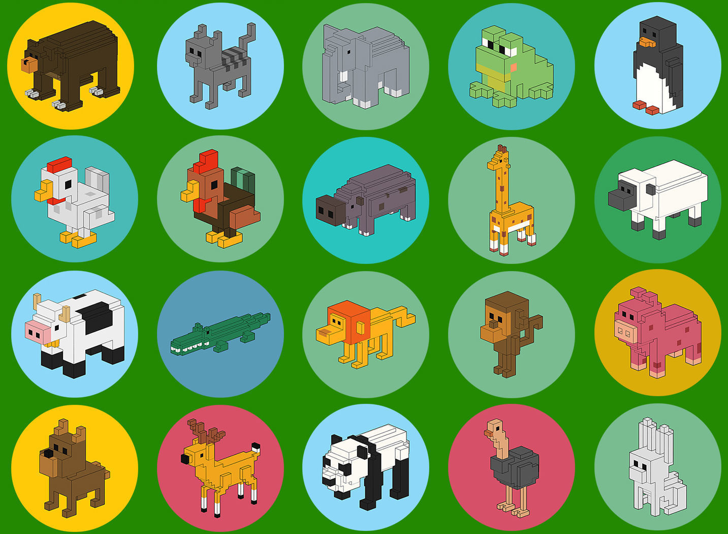 3D model Voxel Animals | CGTrader