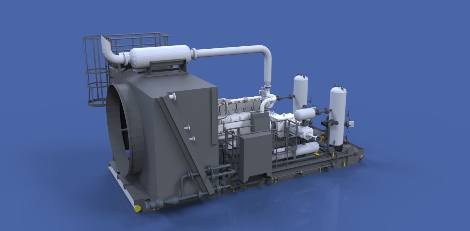 3d compressor gas free 3D model | CGTrader